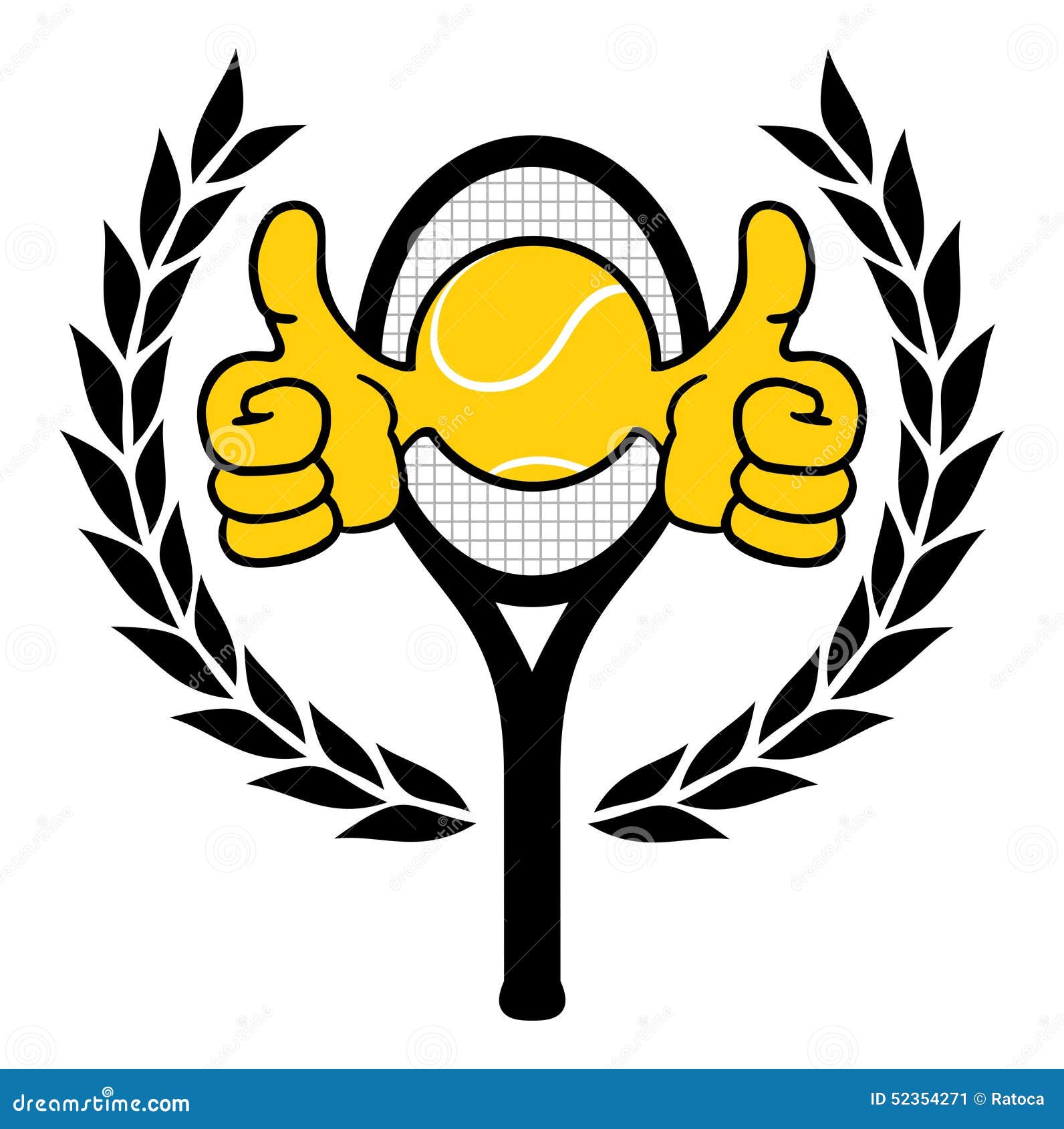 Tennis winner symbol stock vector. Illustration of design - 52354271