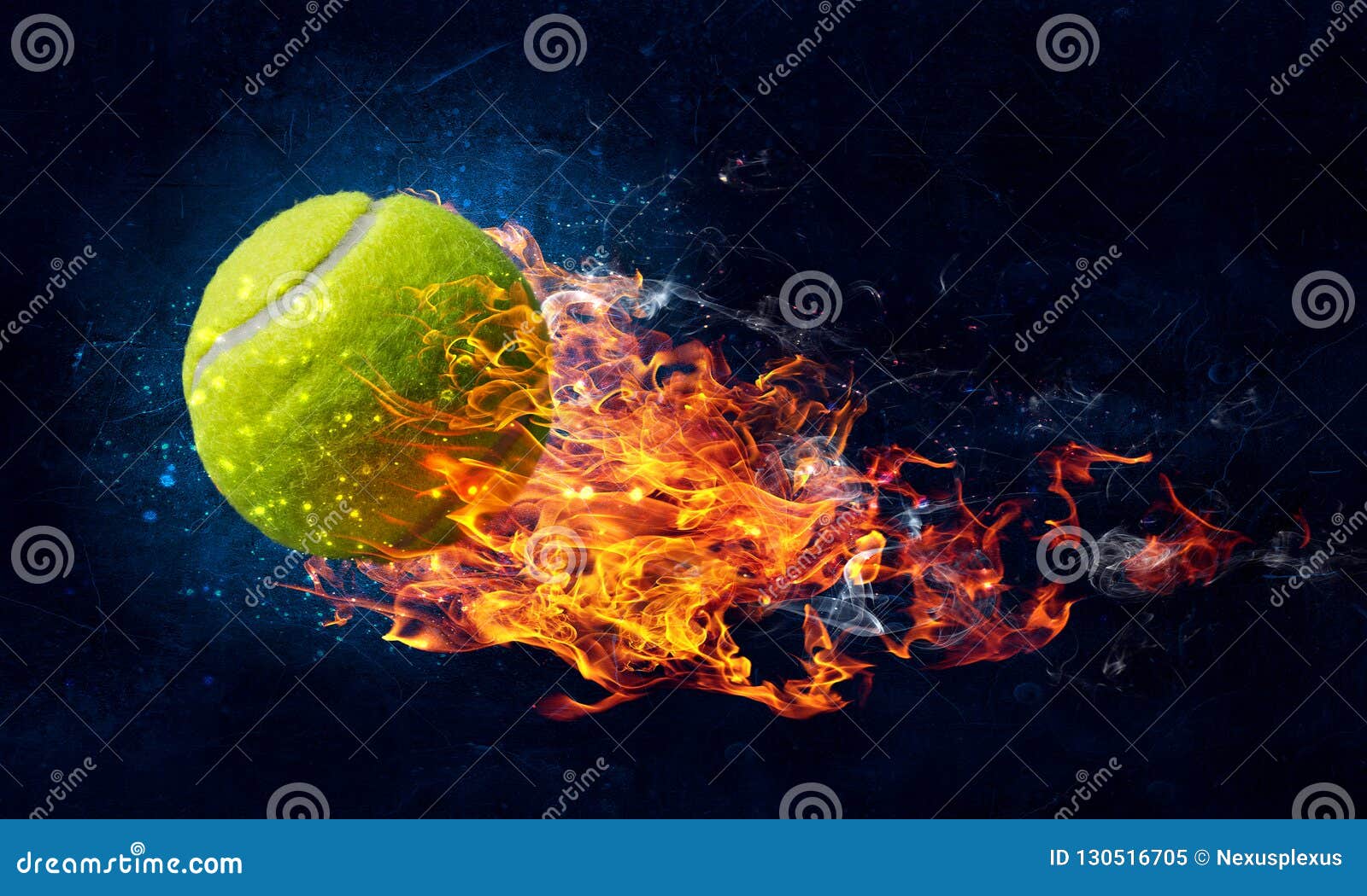 Tennisball im Feuer stockbild. Bild von olympisch, kugel - 130516705