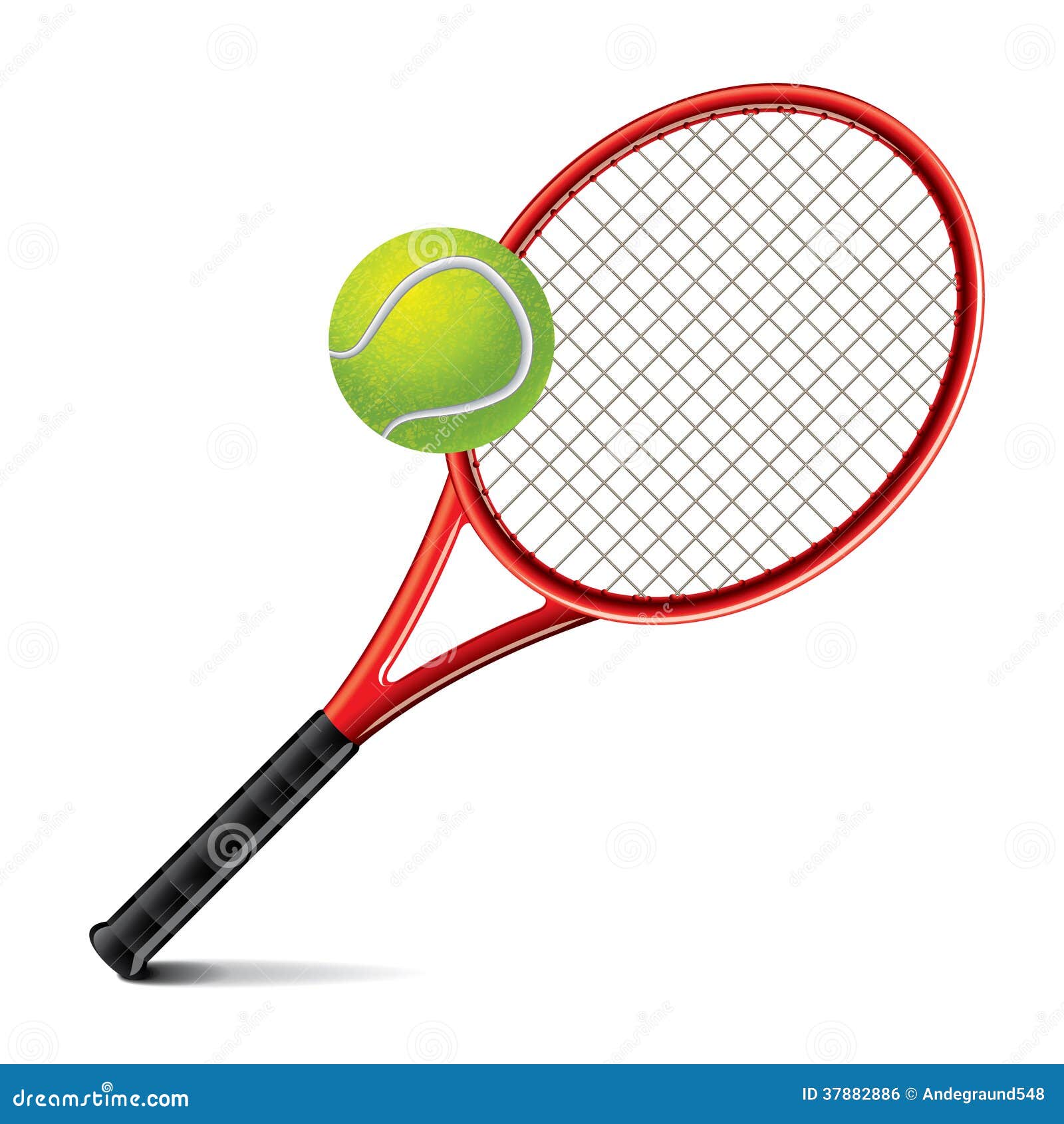 Tennisracket En Bal Vectorillustratie Vector Illustratie - Illustration ...