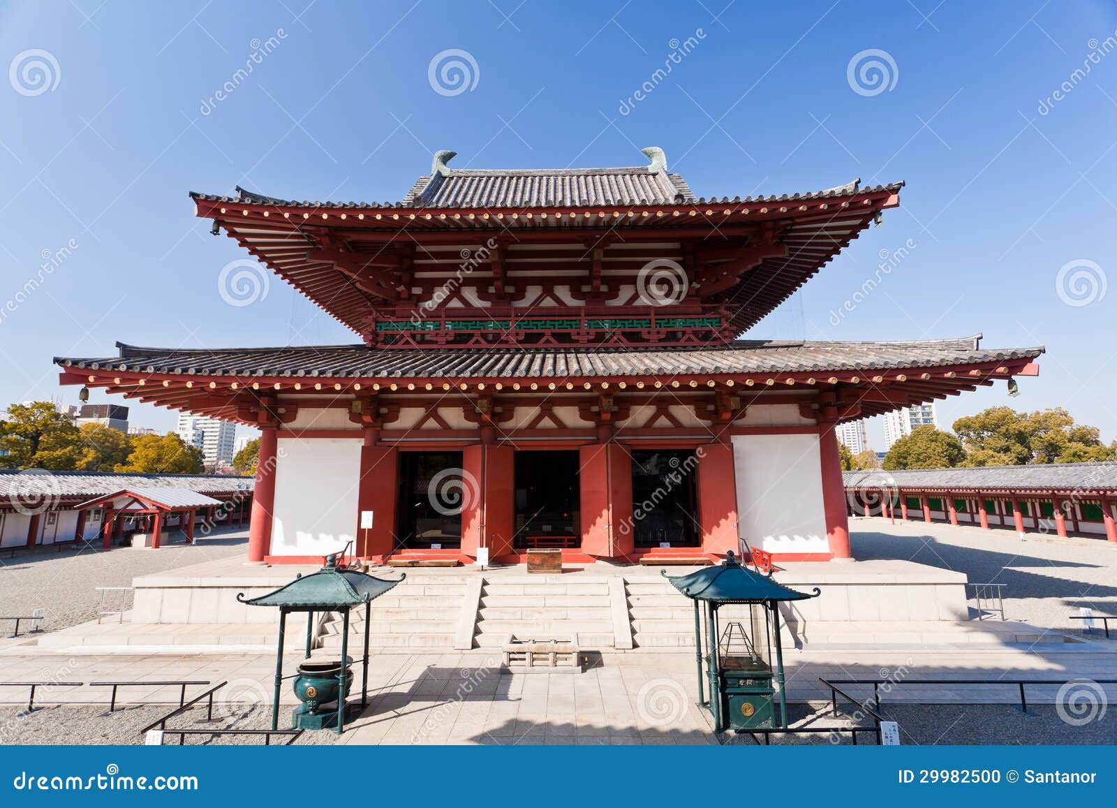Tennoji temple stock photo. Image of tower, wood, buddhism - 29982500