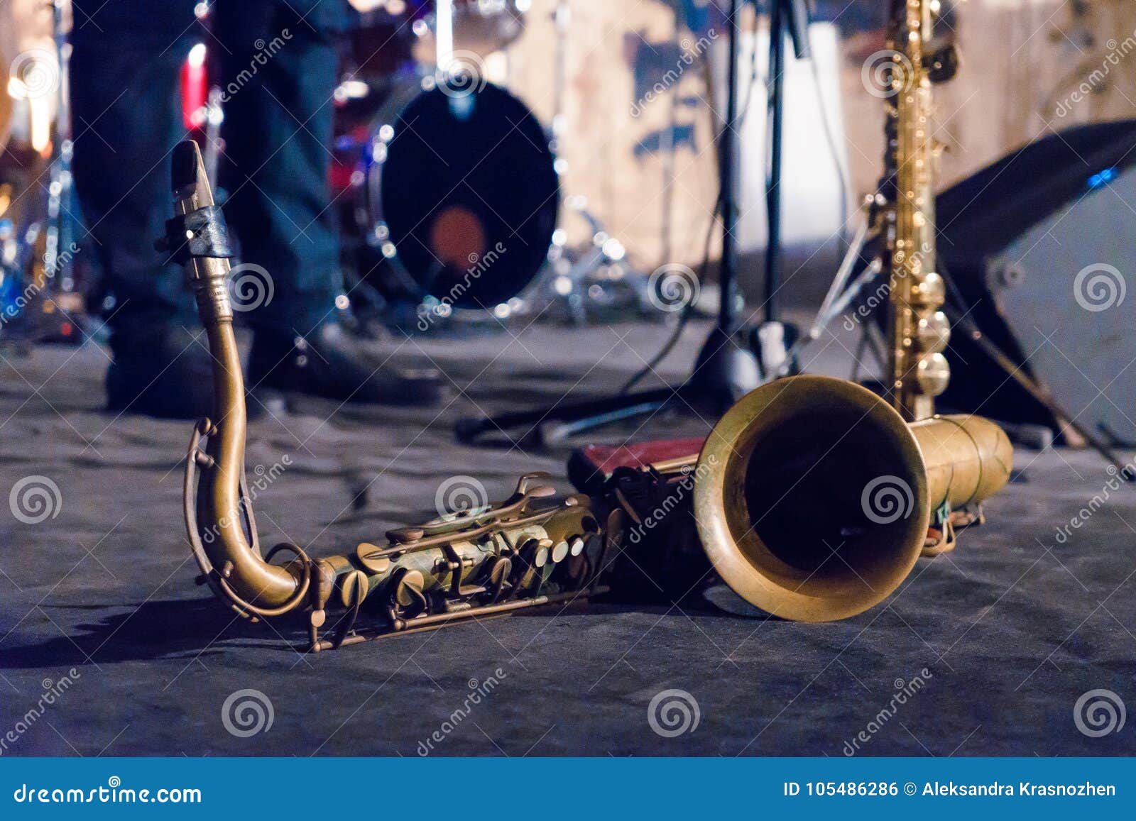 Tenor Sax Golden Saxophone Macro with Selective Focus on Black Stock ...