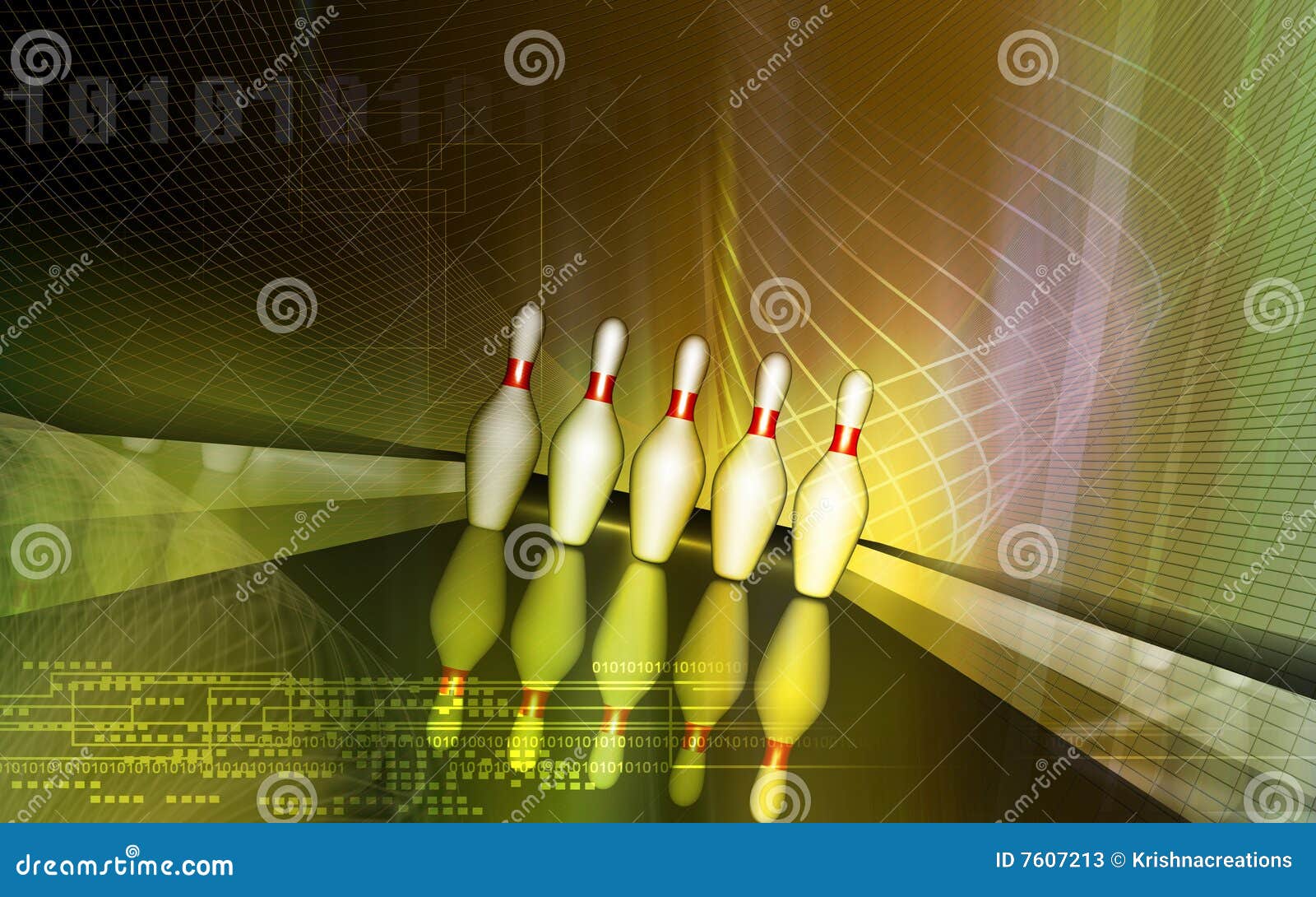 Tenpin stock illustration. Illustration of brown, bowling - 7607213