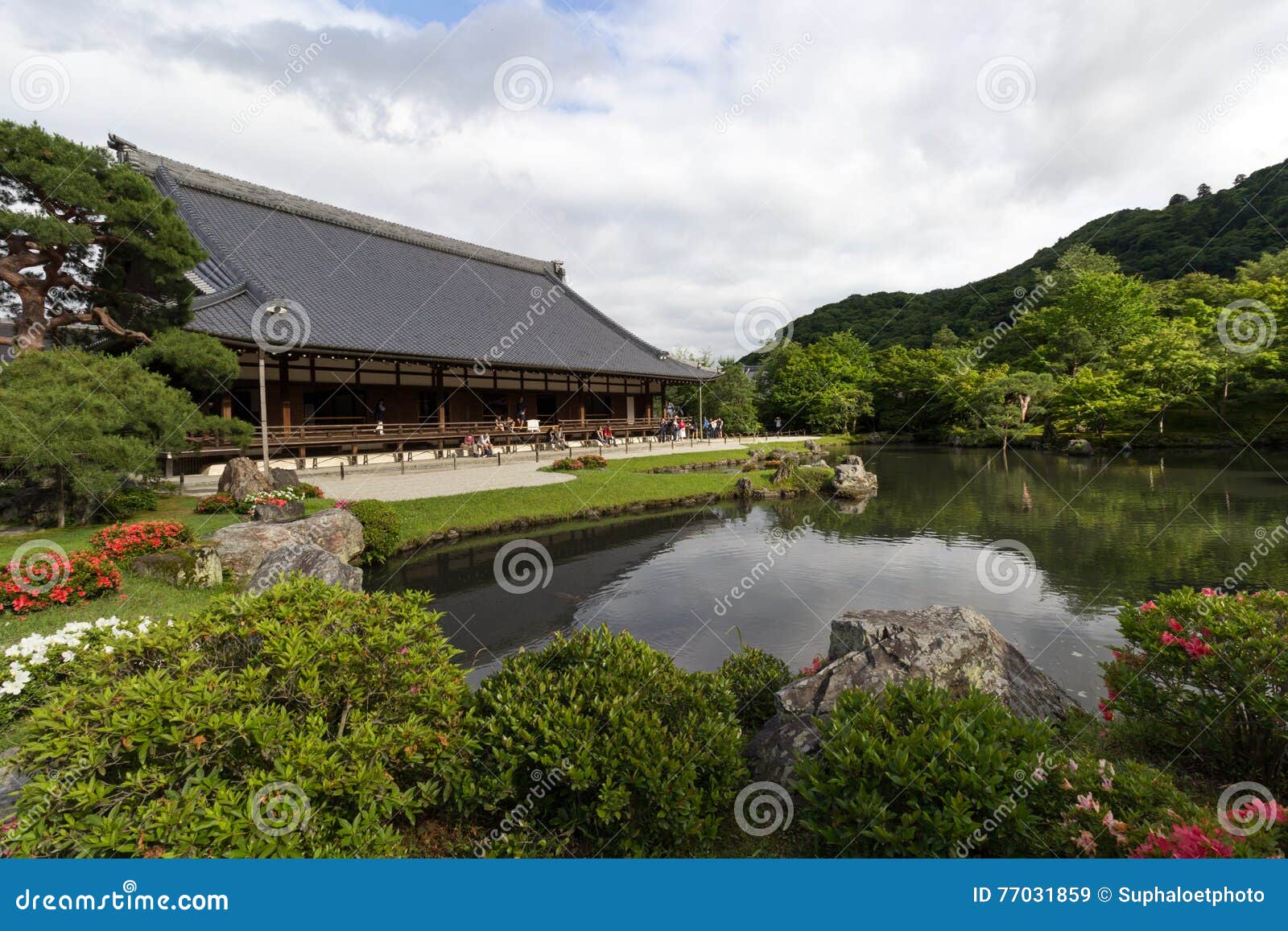Tenryu-ji Temple at Kyoto, Japan Stock Image - Image of view, tree ...