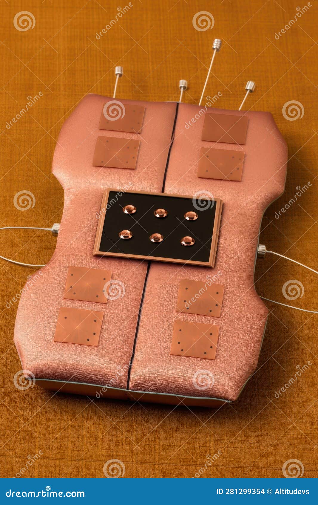 Tens Machine with Electrode Pads Attached Stock Illustration ...