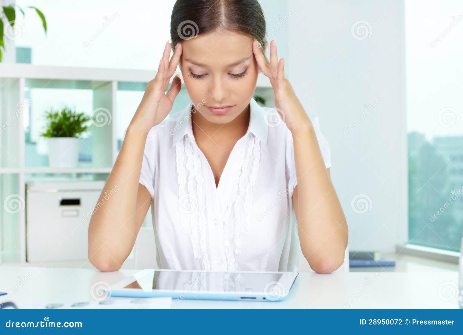 Tense work stock photo. Image of beautiful, digital, portrait - 28950072