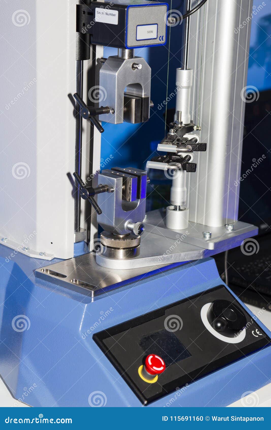Engineering Tensile Strength Machine In Testing Process Stock Image ...