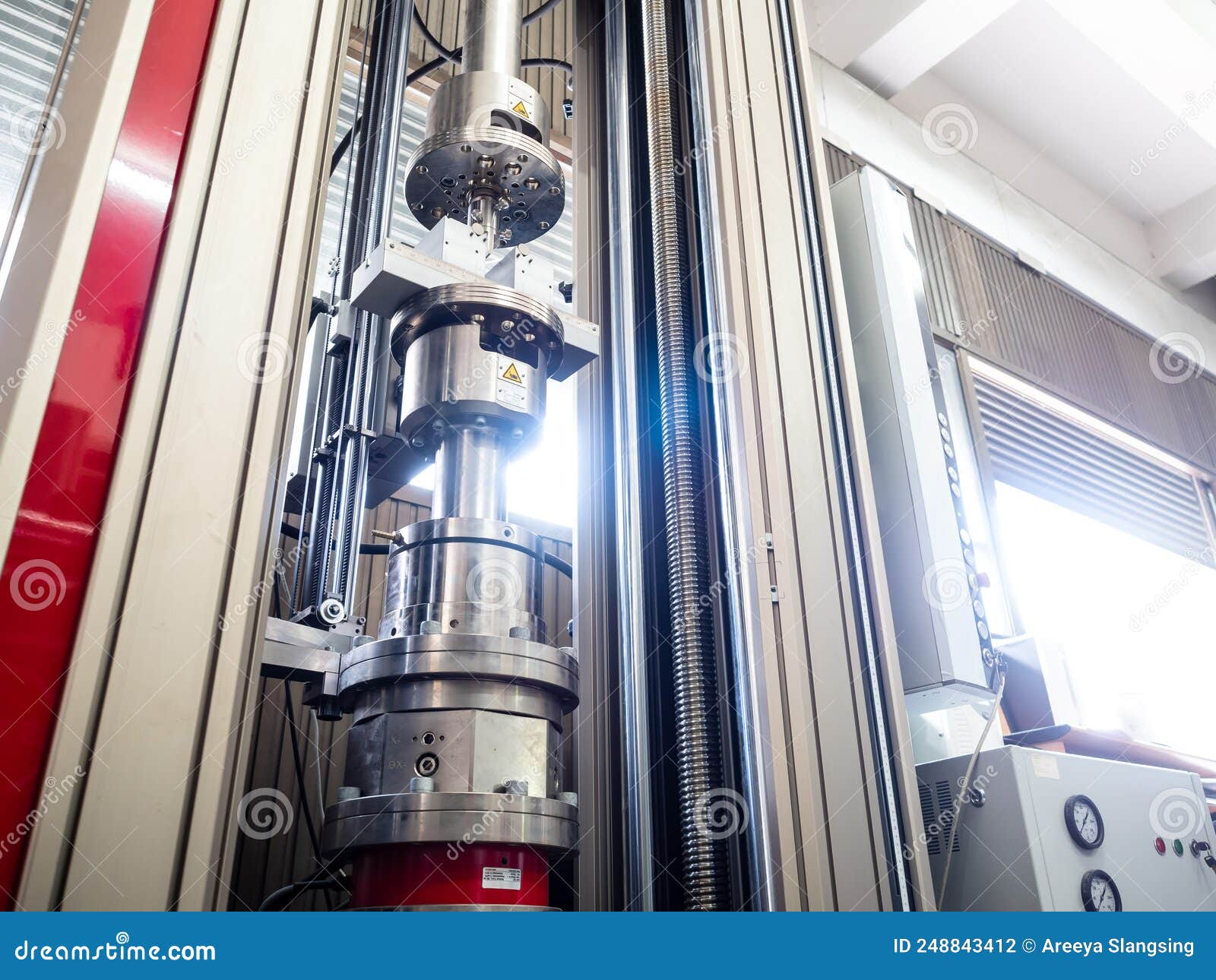 Tensile Strength Tester Machine in Use Stock Photo - Image of ...