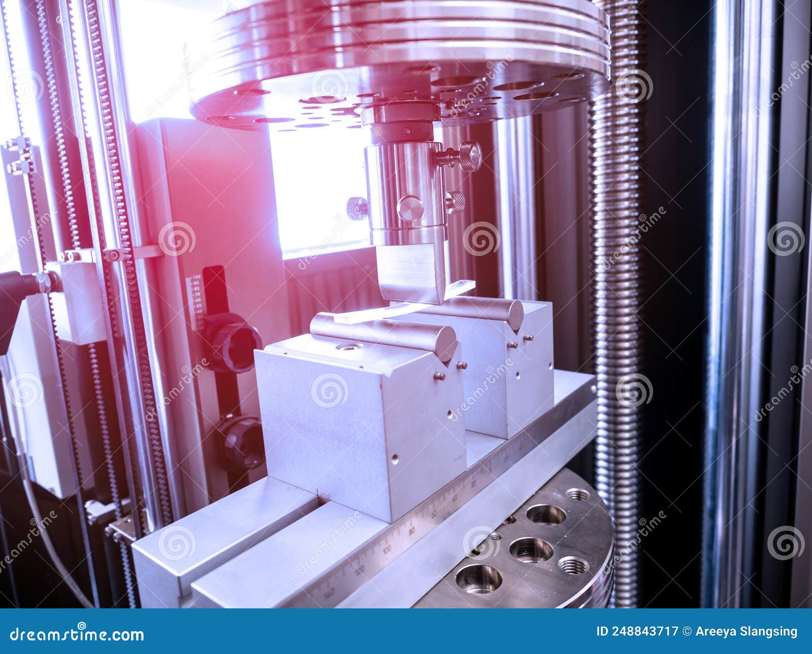 Tensile Strength Tester Machine in Use Stock Image - Image of sample ...
