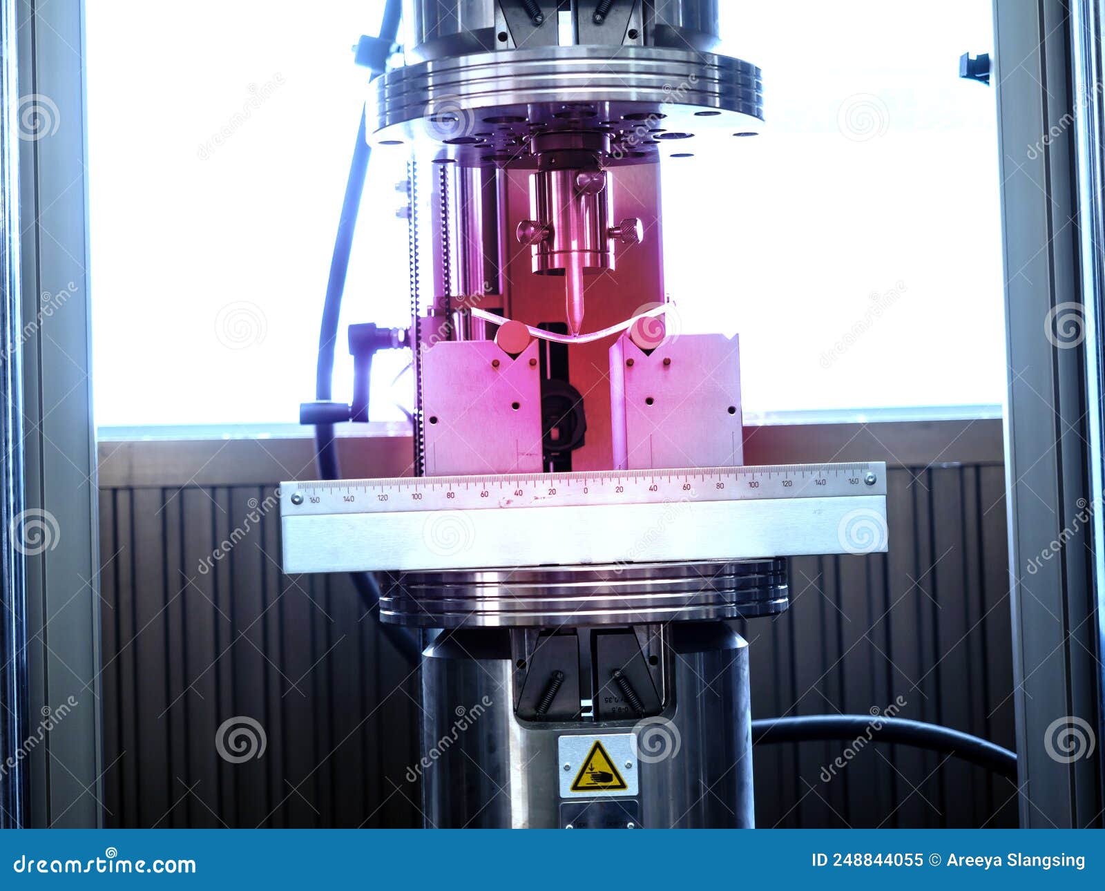 Tensile Strength Tester Machine in Use Stock Image - Image of fabric ...