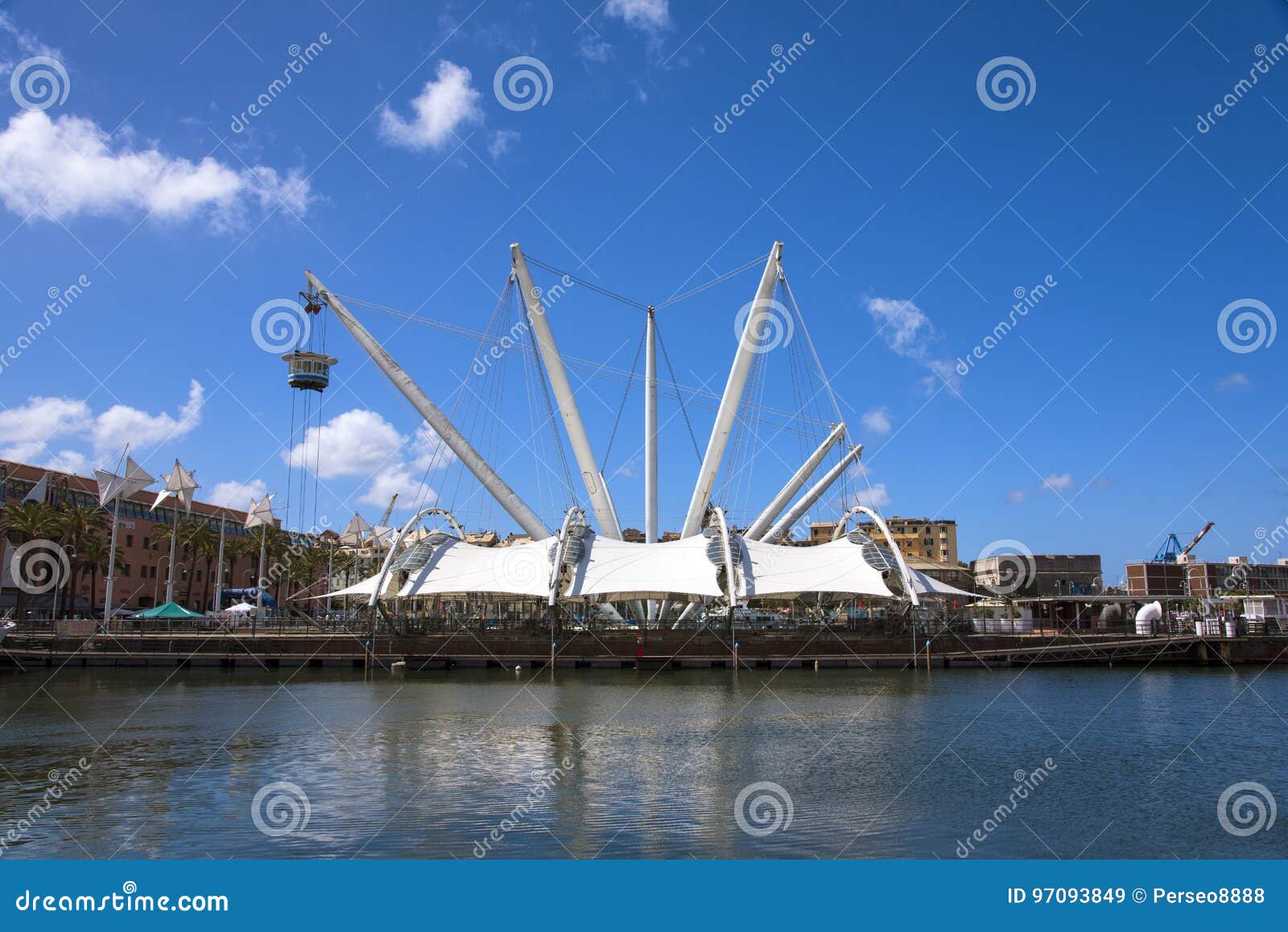 Tensile Structure in Ancient Harbor of Genoa, Genova, Italy Editorial ...
