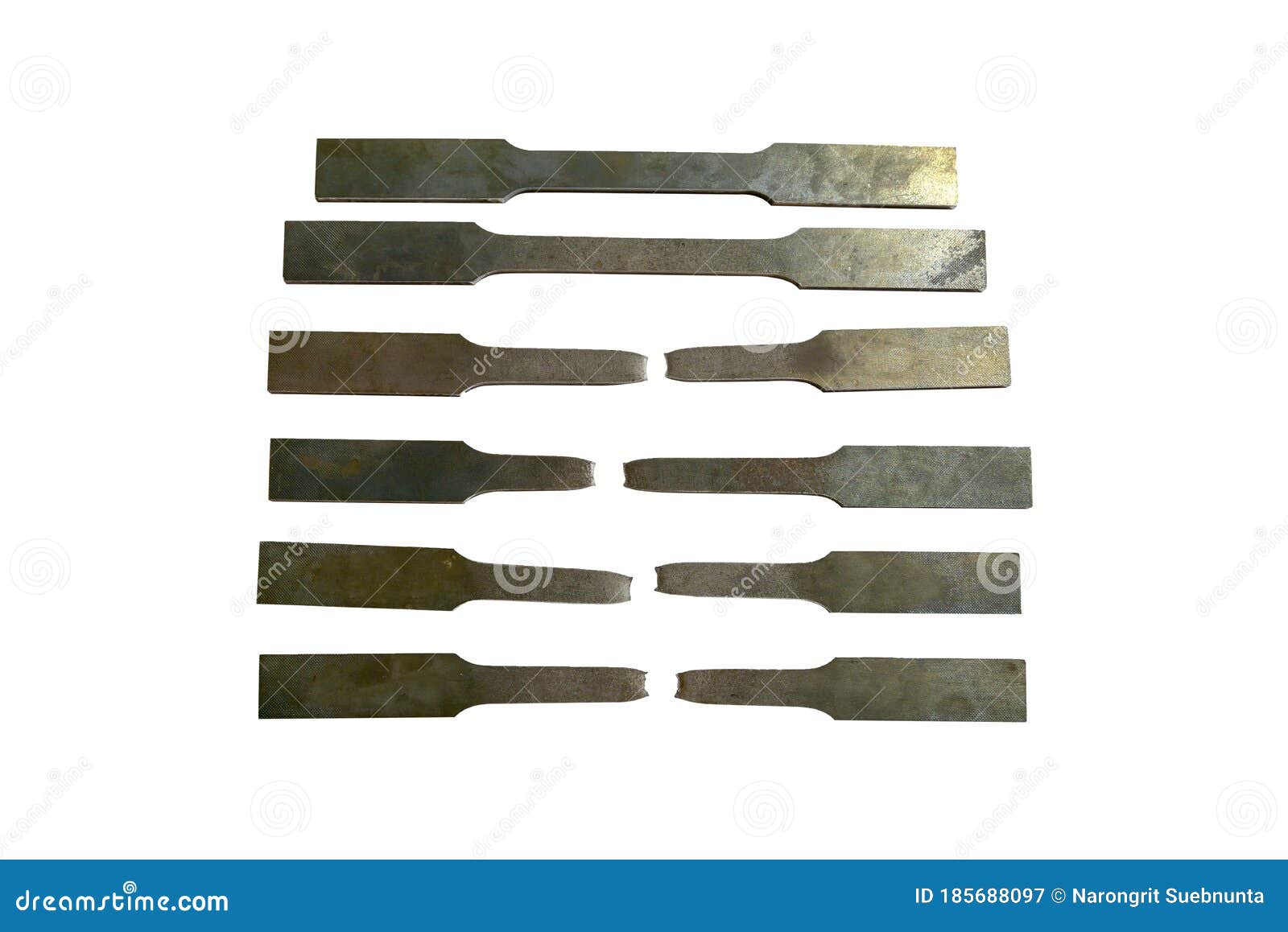 Tensile Test Specimen Isolated On White Background Royalty-Free Stock ...