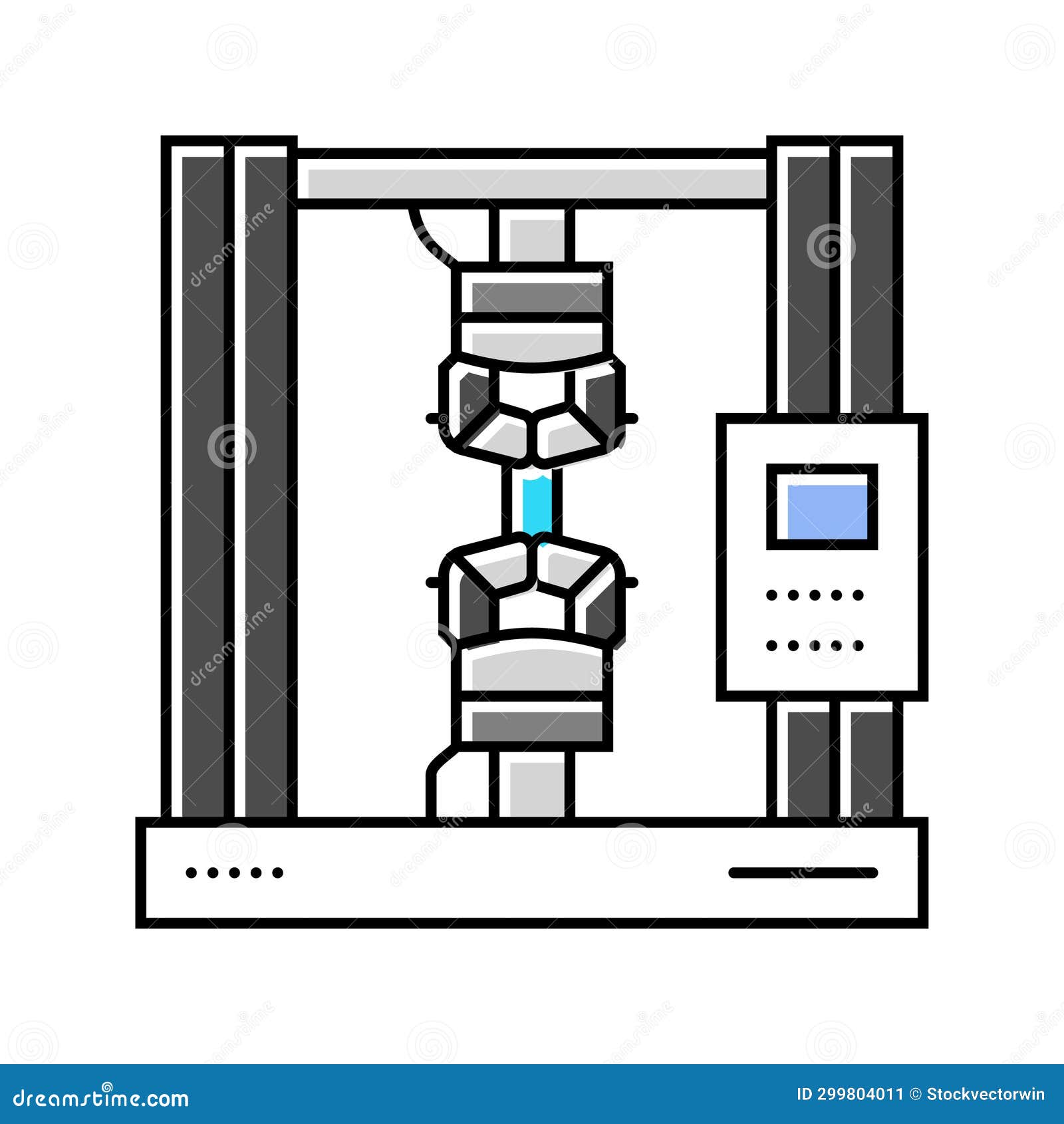 Tensile Testing Materials Engineering Color Icon Vector Illustration ... Tensile Testing Materials Engineering Color Icon Vector Illustration ...