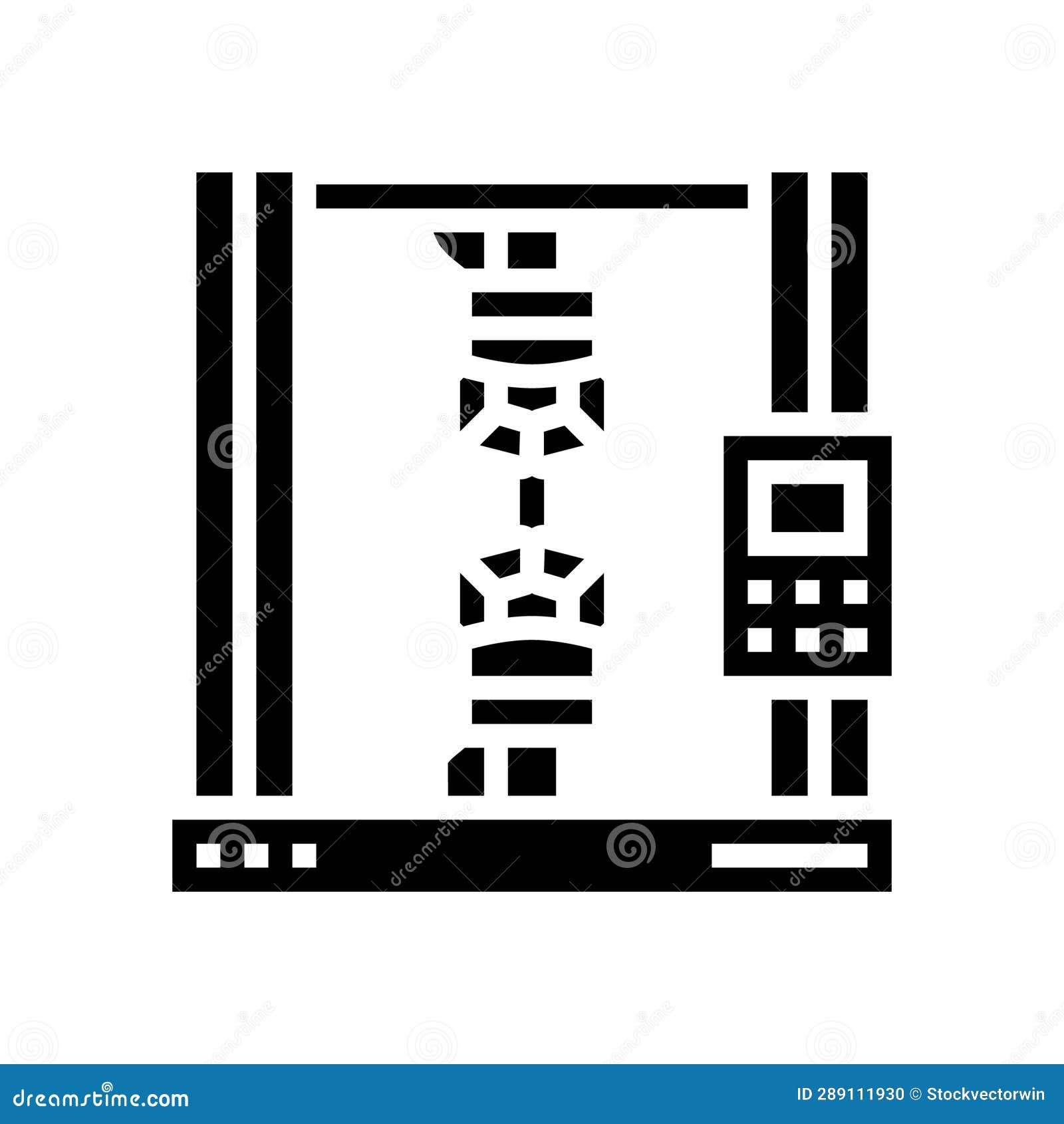 Tensile Testing Materials Engineering Glyph Icon Vector Illustration ...