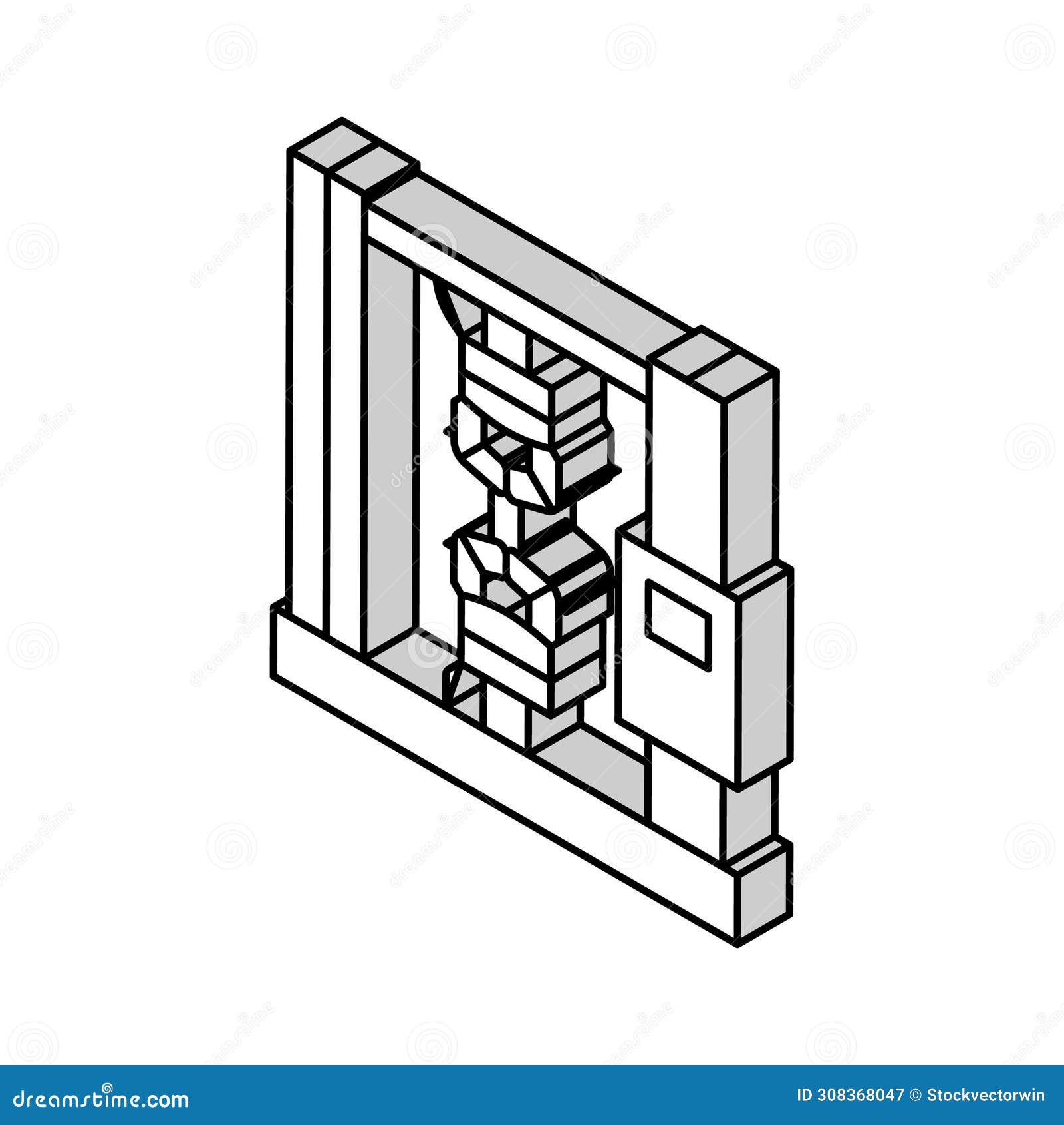 Tensile Testing Machines Isolated On A Transparent Background. Stock ...