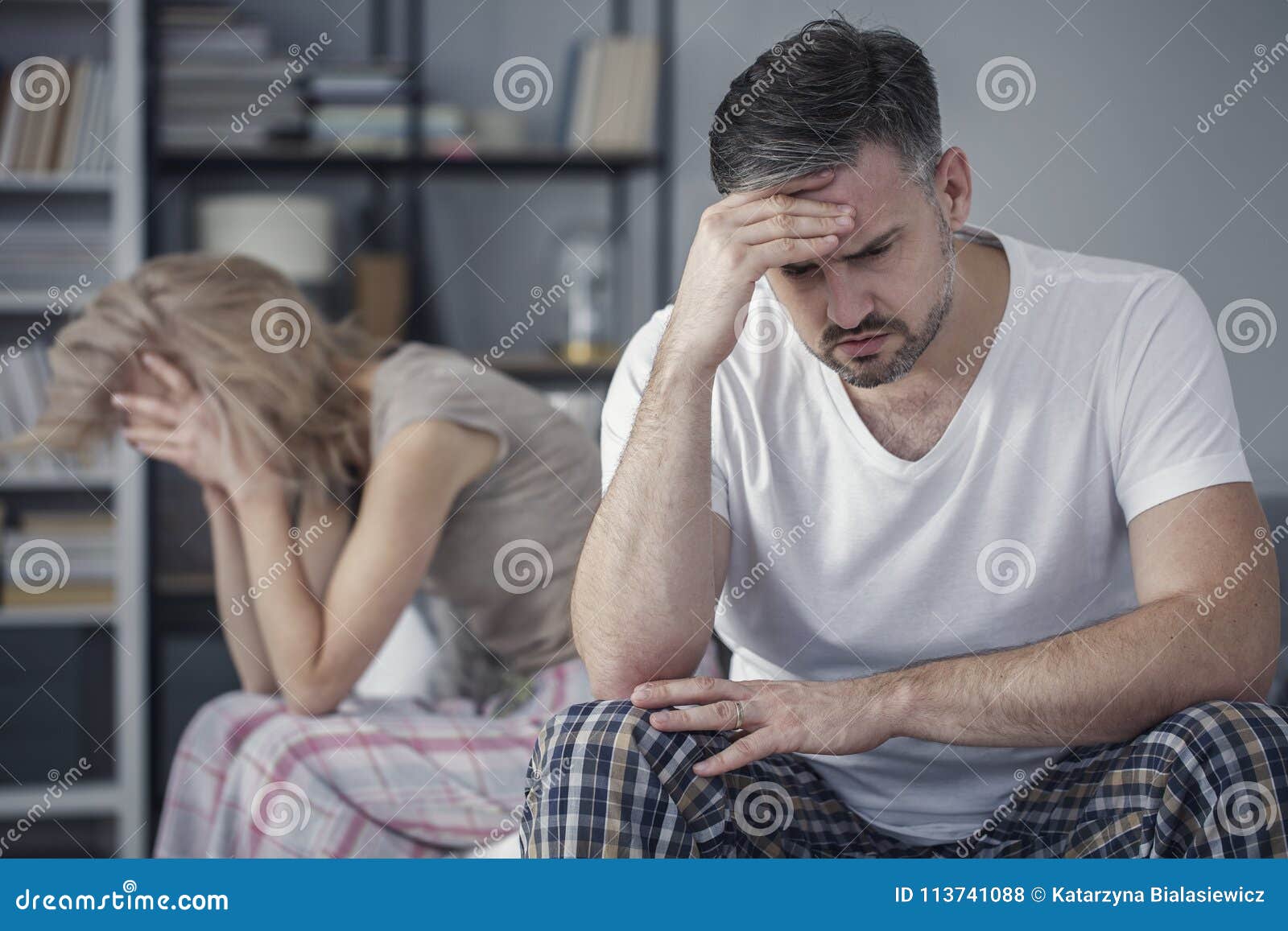 Tension Between Distant Married Couple Stock Photo | CartoonDealer.com ...