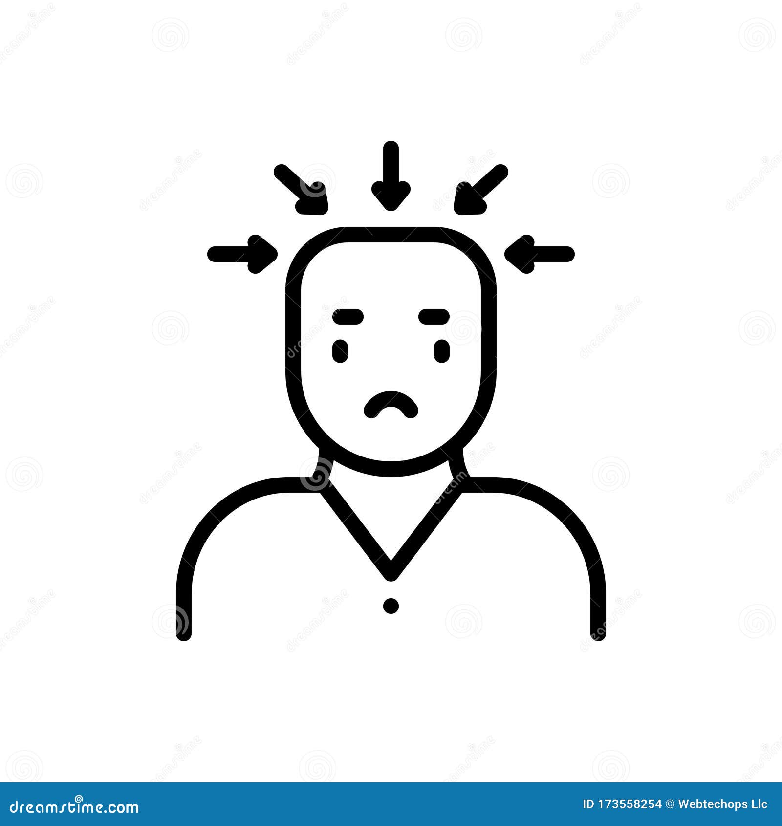 Tension Stress Icon, Cartoon Style Vector Illustration | CartoonDealer ...