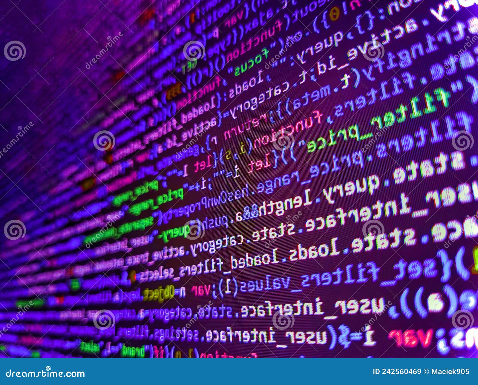 Tensorflow Ai Concept Big Data And Internet Of Things Trend Abstract Computer Script Code