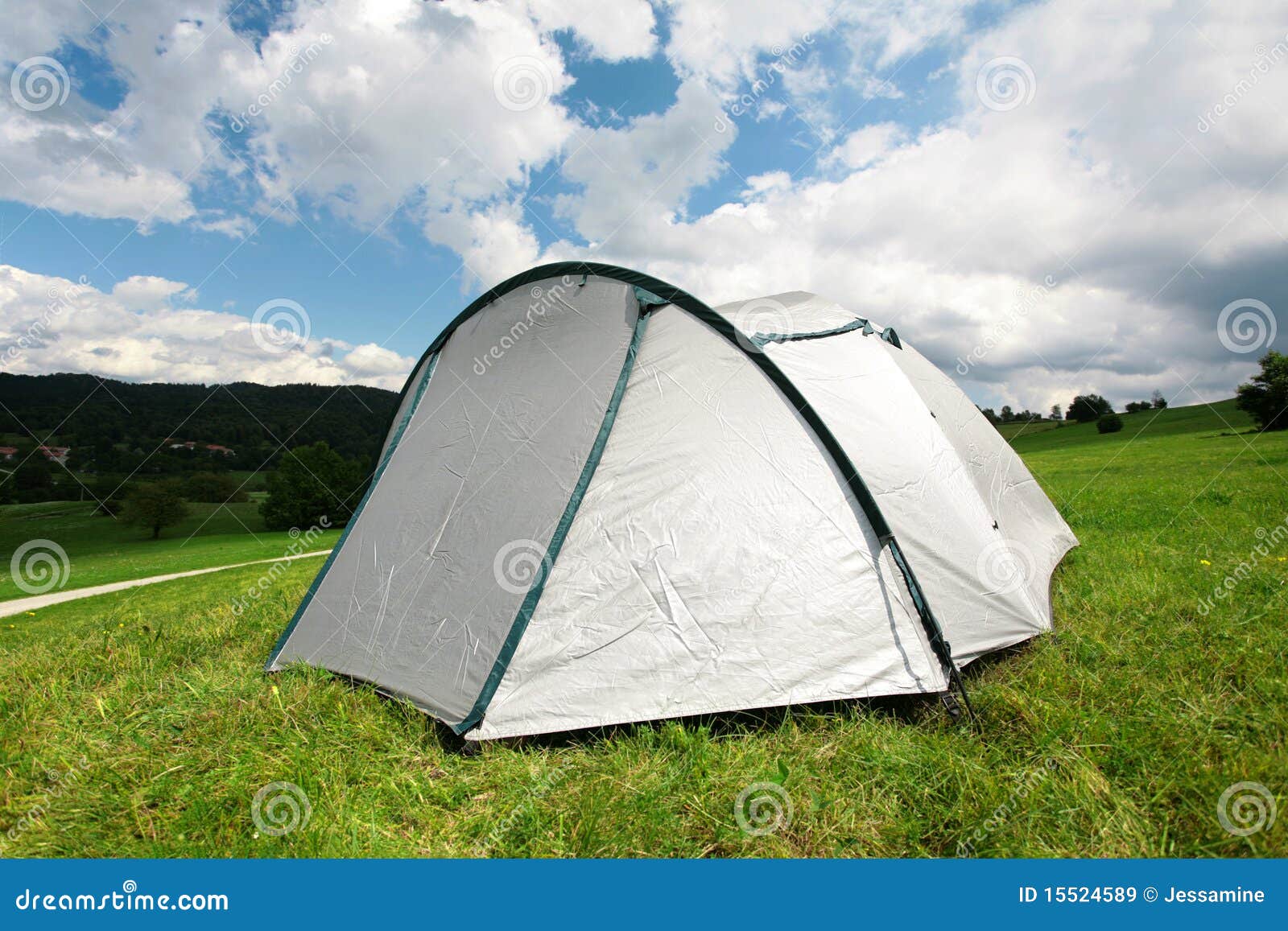 Tent in beautiful nature stock image. Image of zipped - 15524589