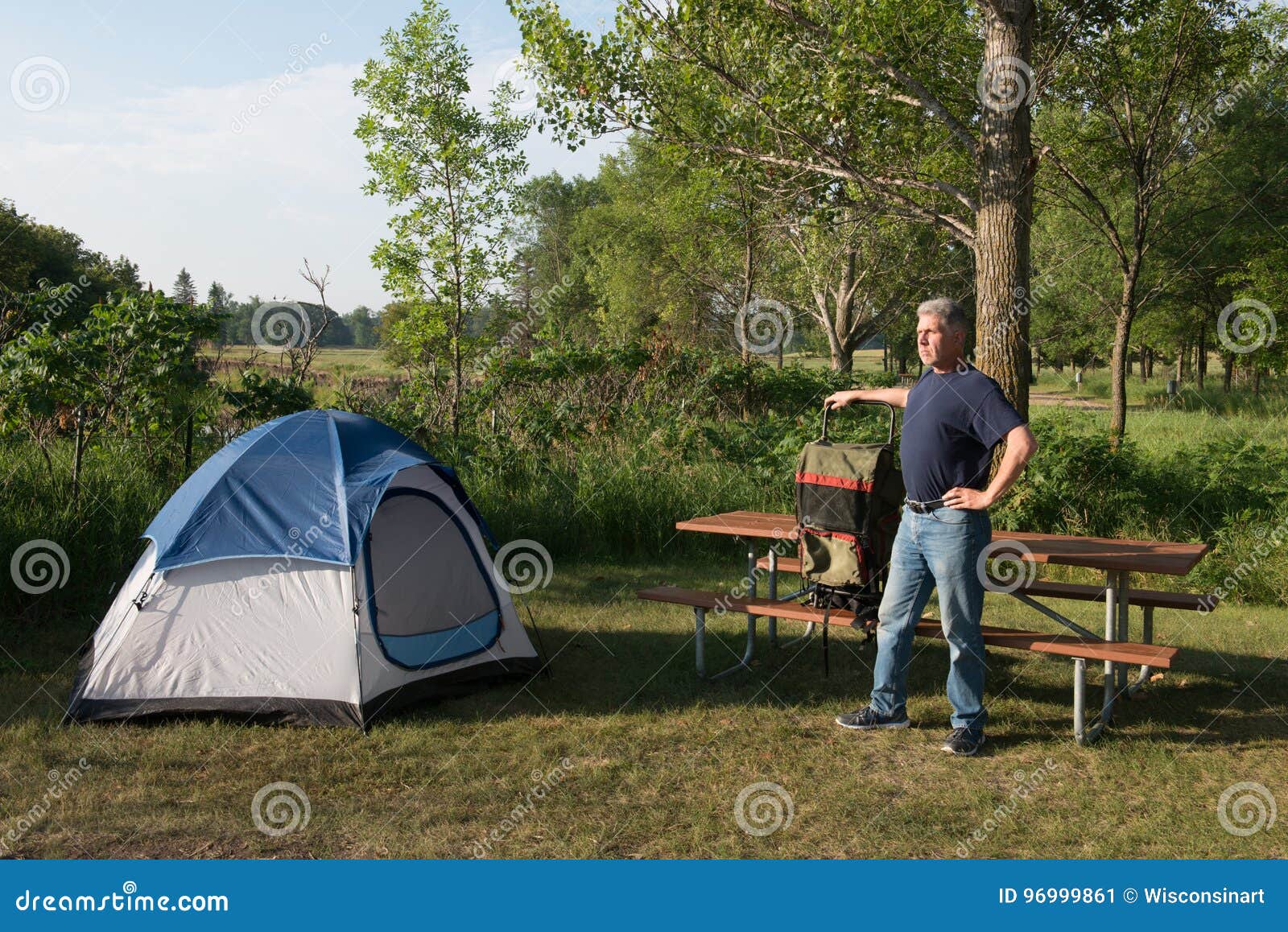 Tent Camping, Backpacking, Backpacker, Nature Stock Image - Image of ...