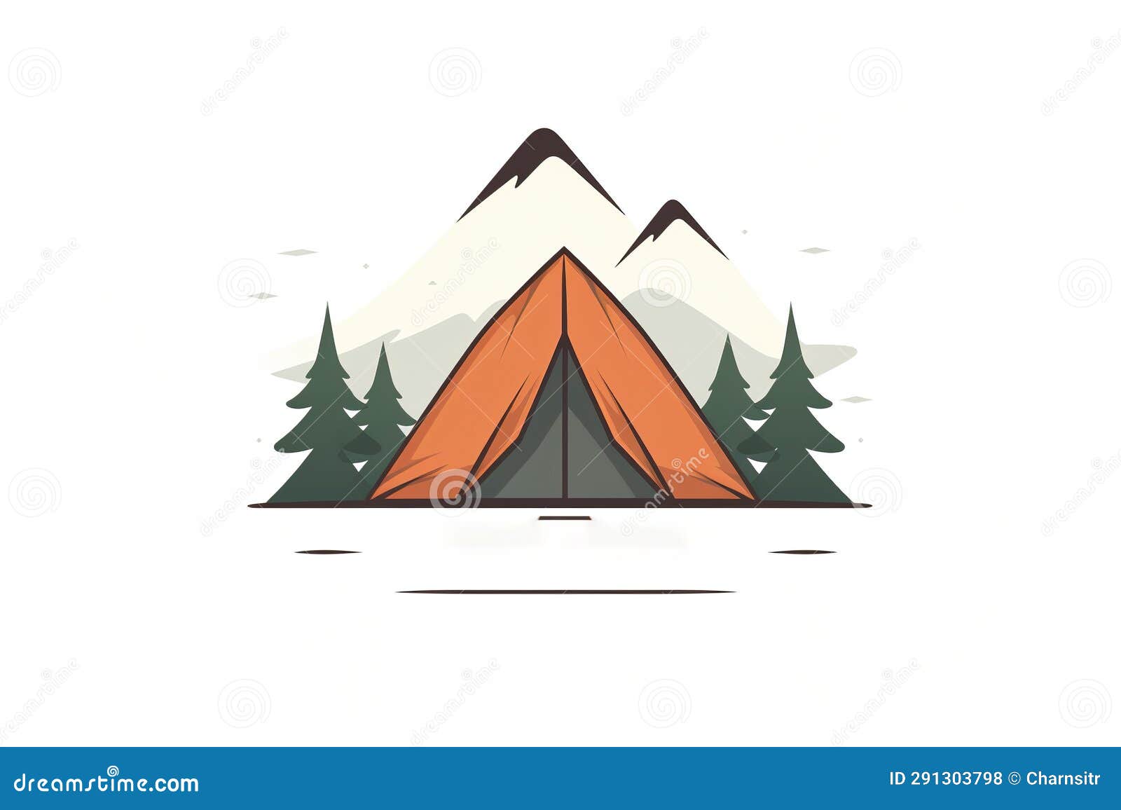 Camping Logo Icon stock illustration. Illustration of icon - 291303798