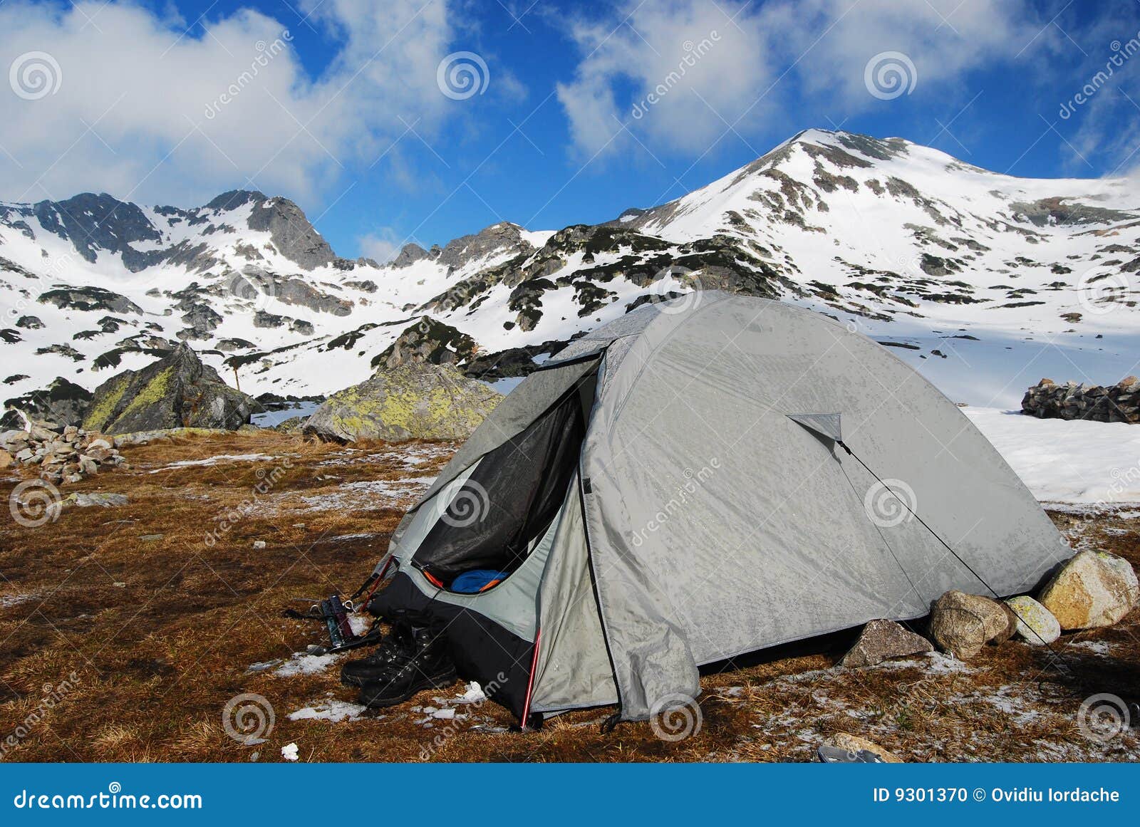 Tent Camping in Mountains Romania Stock Photo - Image of romania ...