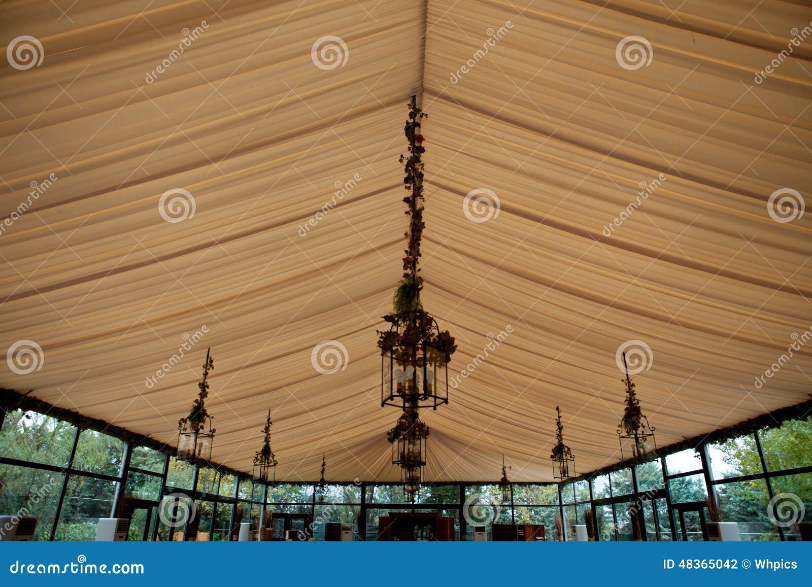 Tent Ceiling in a Wedding Party Stock Photo - Image of ancient, crystal ...
