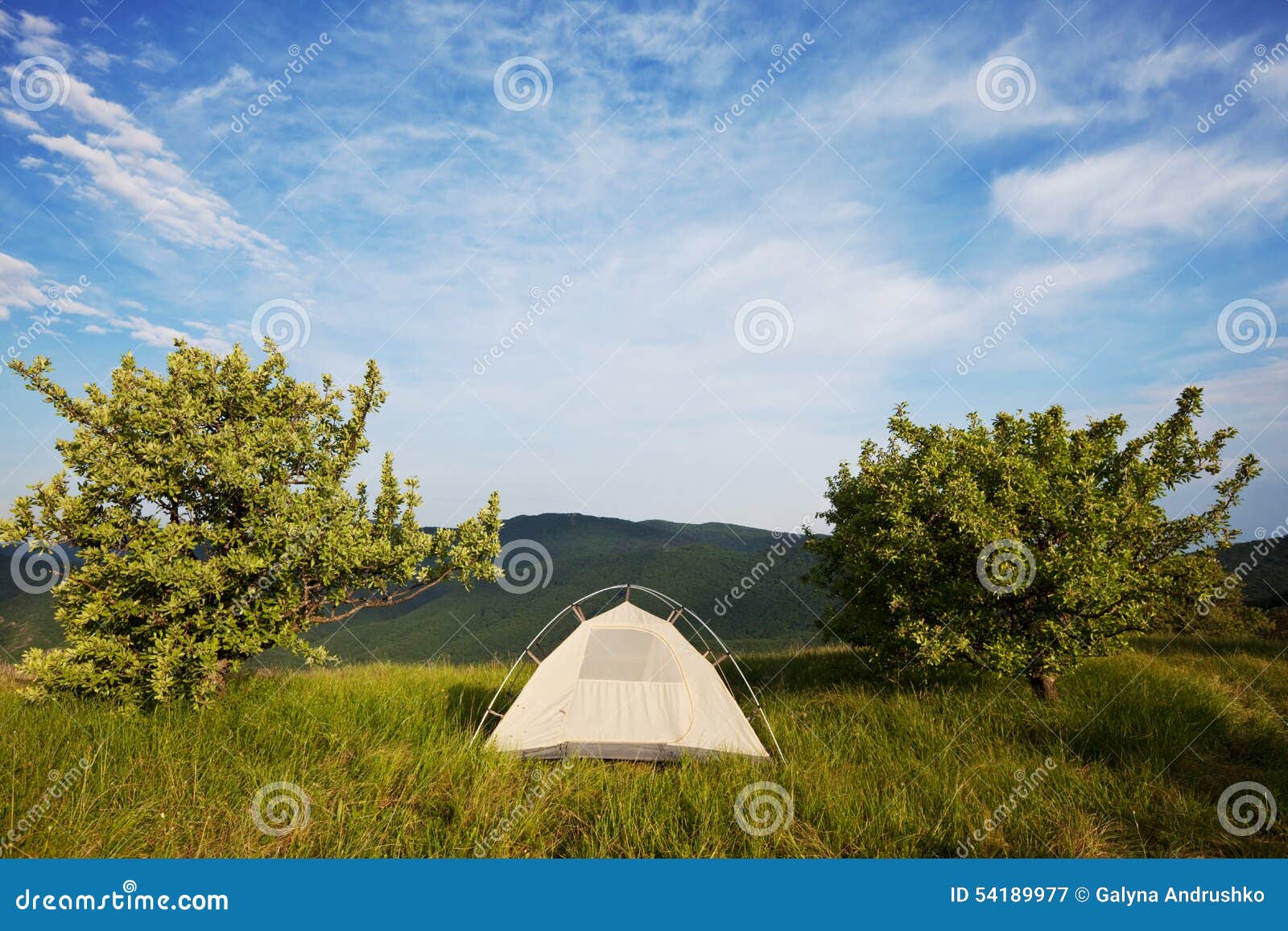 Tent on grassland stock image. Image of expedition, travel - 54189977