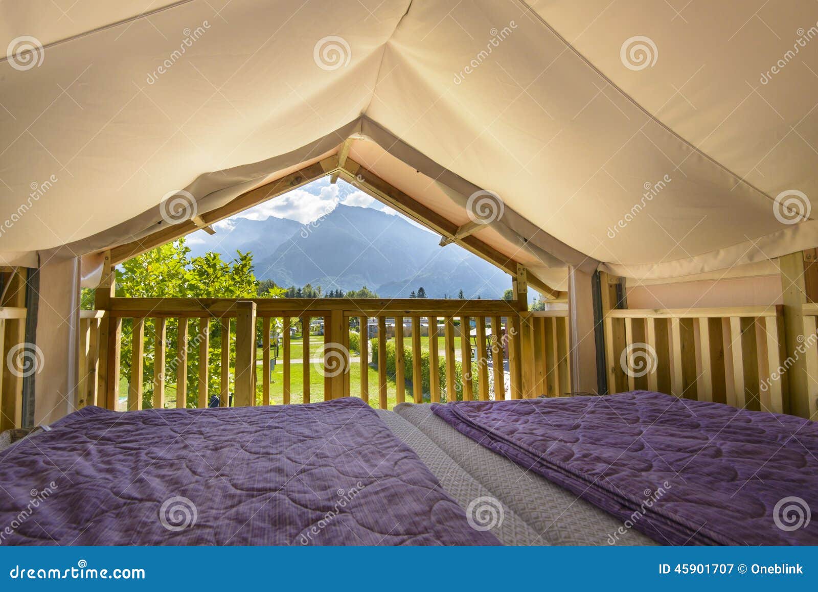Tent-House Overlooking in Mountains Stock Image - Image of italy, high ...