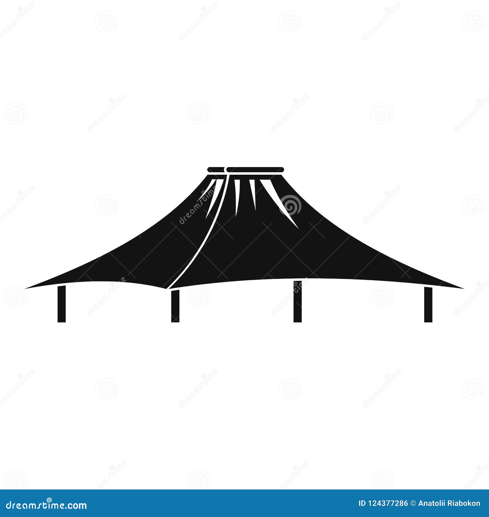 Tent icon, simple style stock illustration. Illustration of recreation ... Tent icon, simple style stock illustration. Illustration of recreation ...