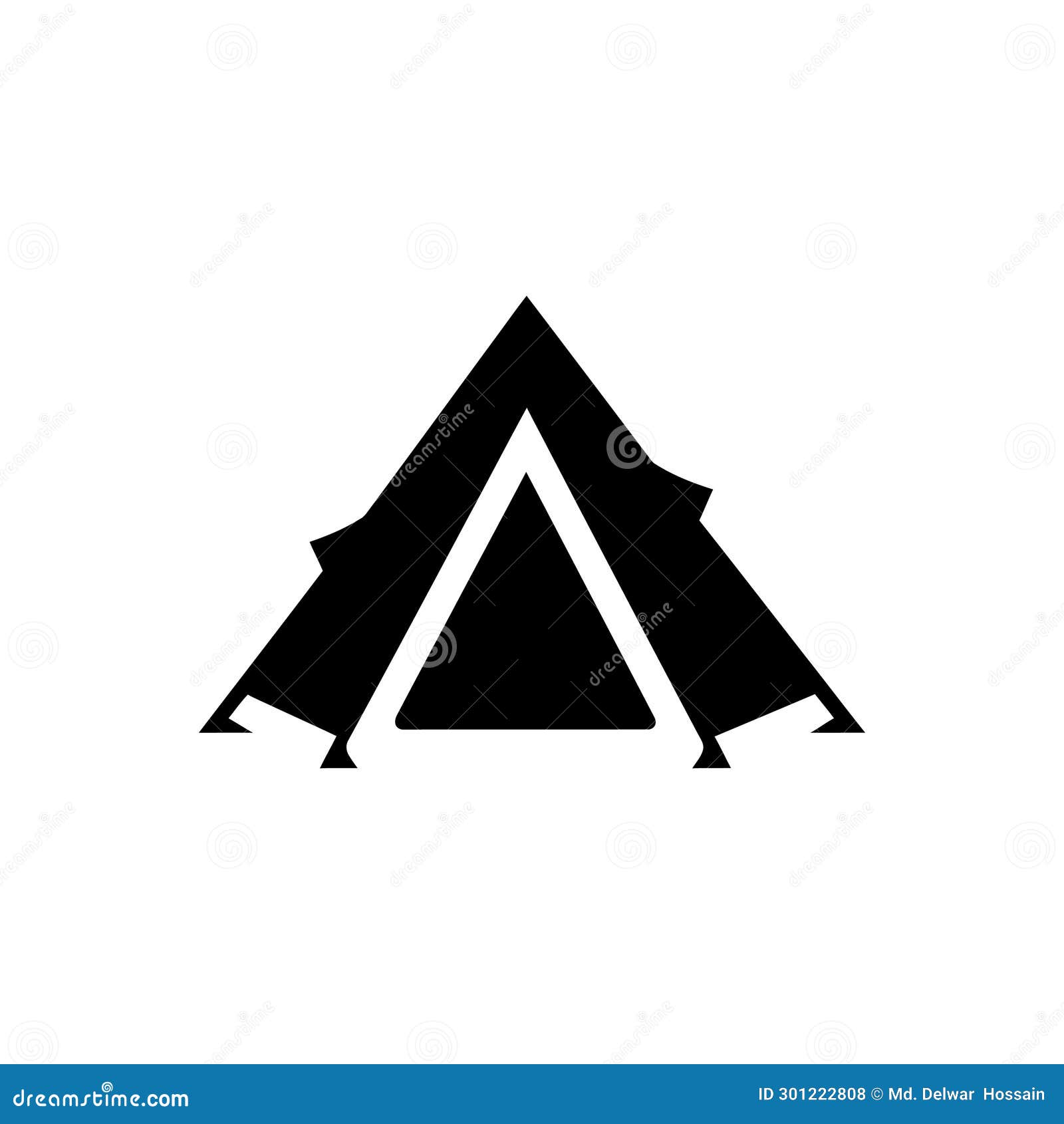 Tent icon stock illustration. Illustration of portable - 301222808