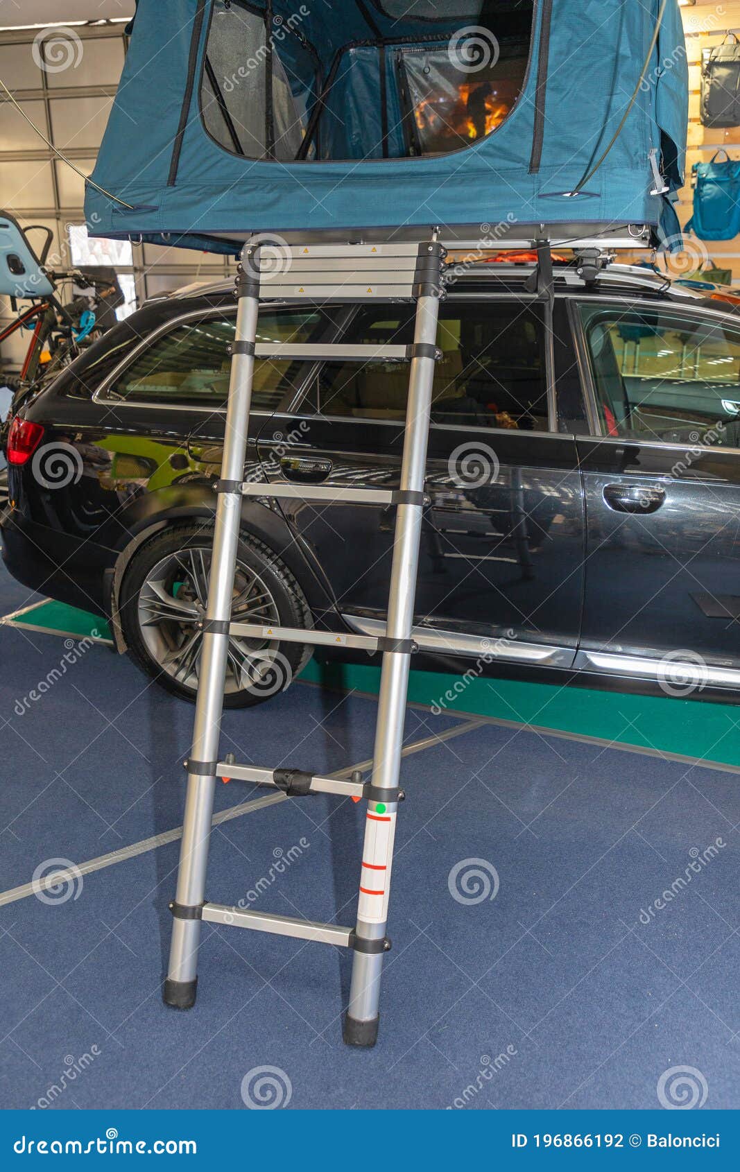 Tent Ladder stock photo. Image of blue, open, vehicle - 196866192