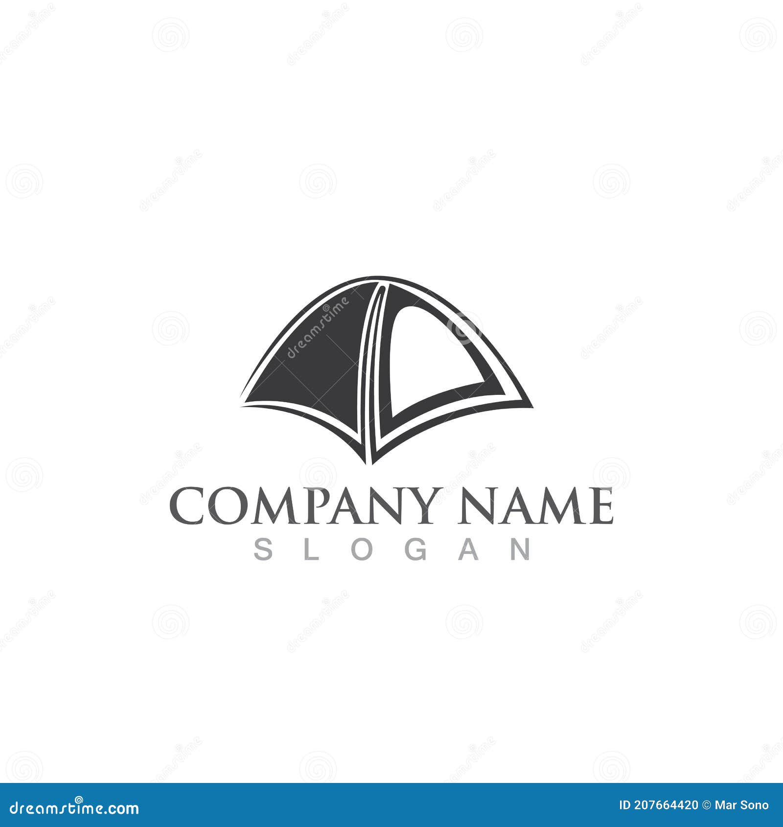 Tent Logo and Symbol Vector Stock Vector - Illustration of vector ...