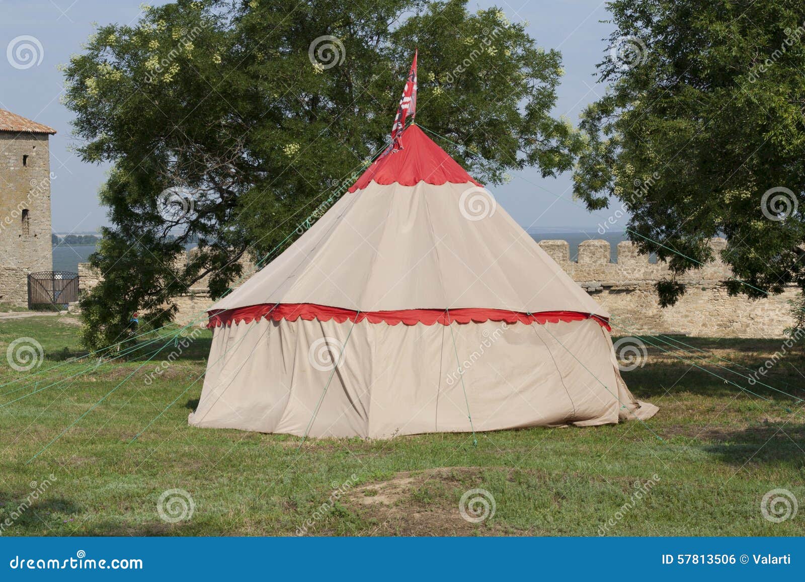 Tent of Reconstruction of Camping of Knights Photo Stock Photo - Image ...