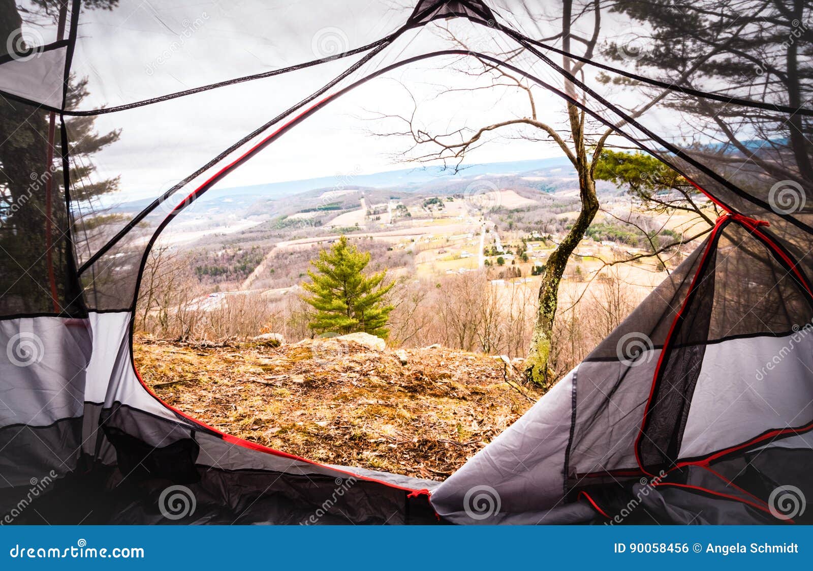 Tent Set Up with a Scenic View Stock Photo - Image of nature, relax ...