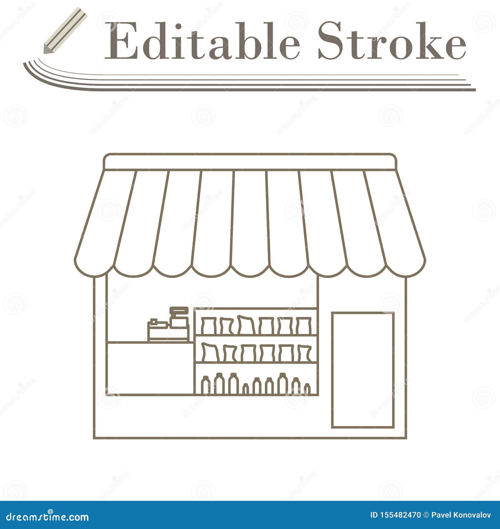 Tent Shop Icon stock vector. Illustration of business - 155482470