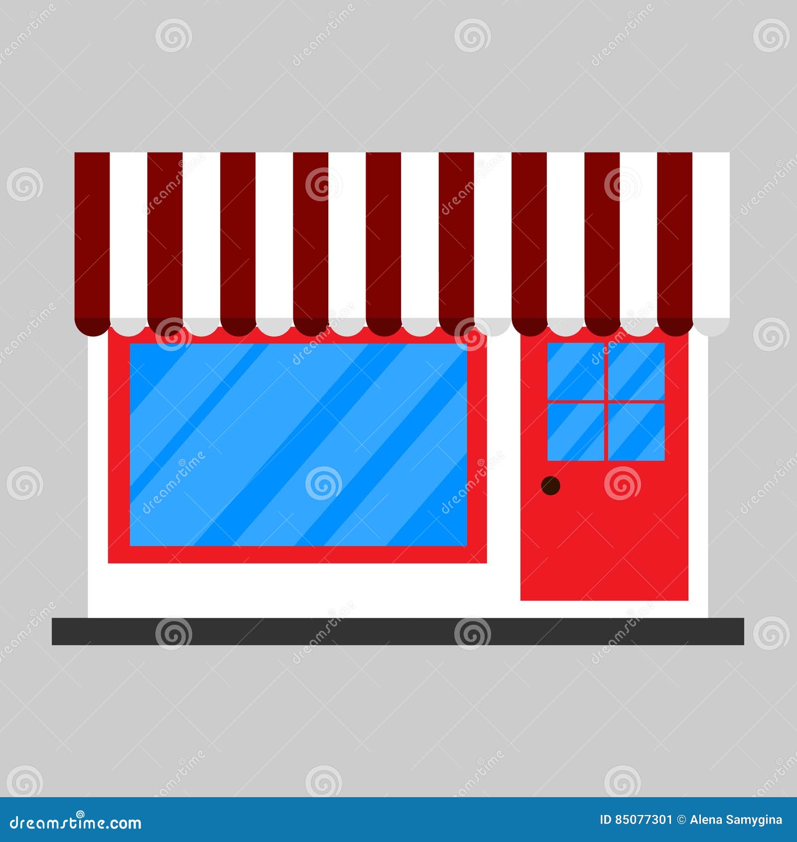Tent shop icon stock vector. Illustration of restaurant - 85077301