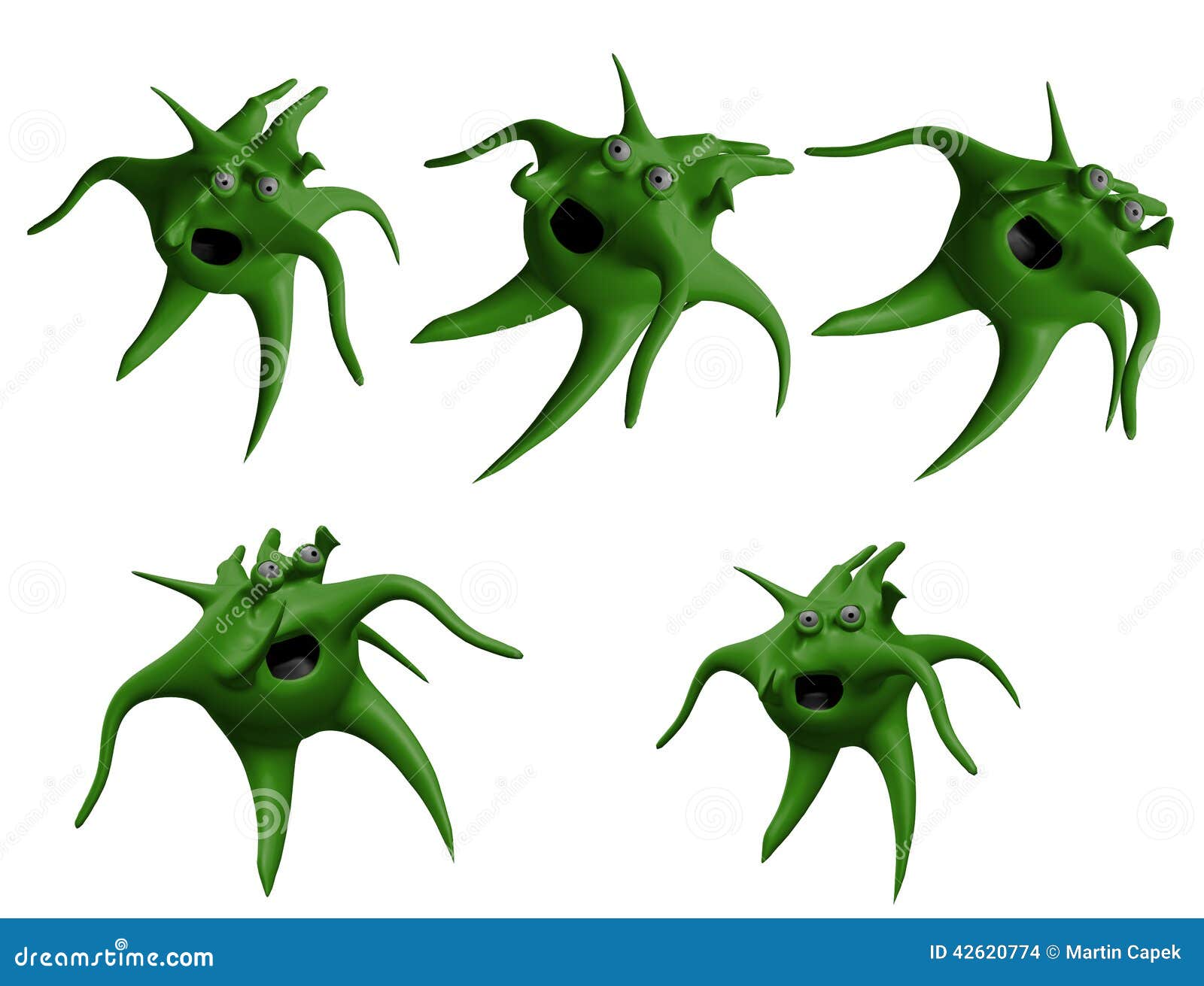 Tentacle monster stock illustration. Illustration of render - 42620774