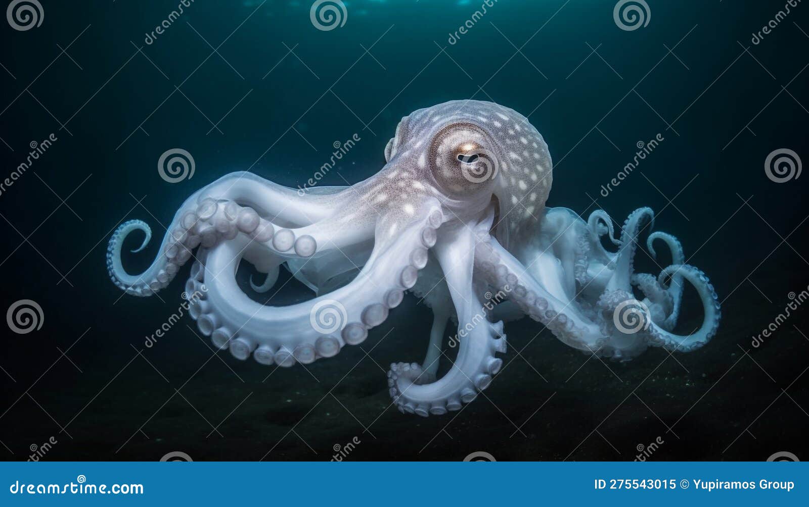 Tentacle Sucker of Octopus in Underwater Motion Generated by AI Stock ...