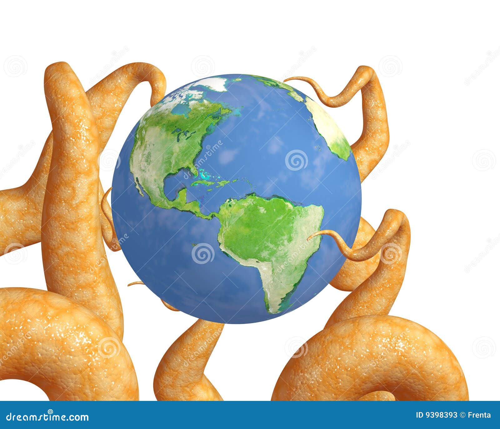 Tentacles of a Monster, Holding a Earth Stock Illustration ...