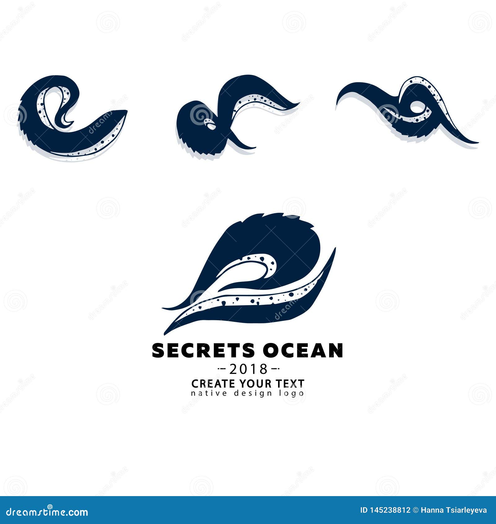 Tentacles Octopus Vector Logo. Cafe and Asian Kitchen Stock ...