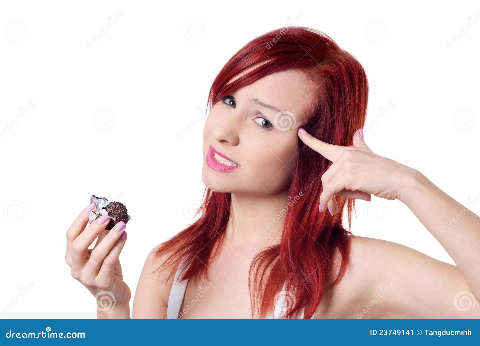 Tentation et ennui image stock. Image du cheveu, visage - 23749141