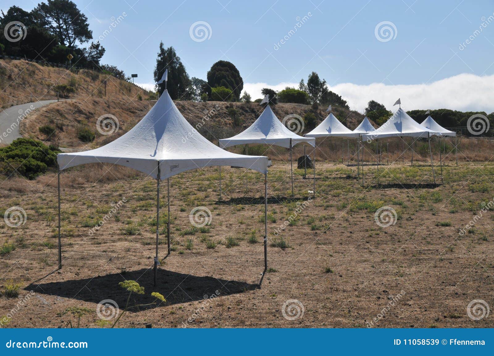 Tents in a field stock image. Image of landscape, tent - 11058539