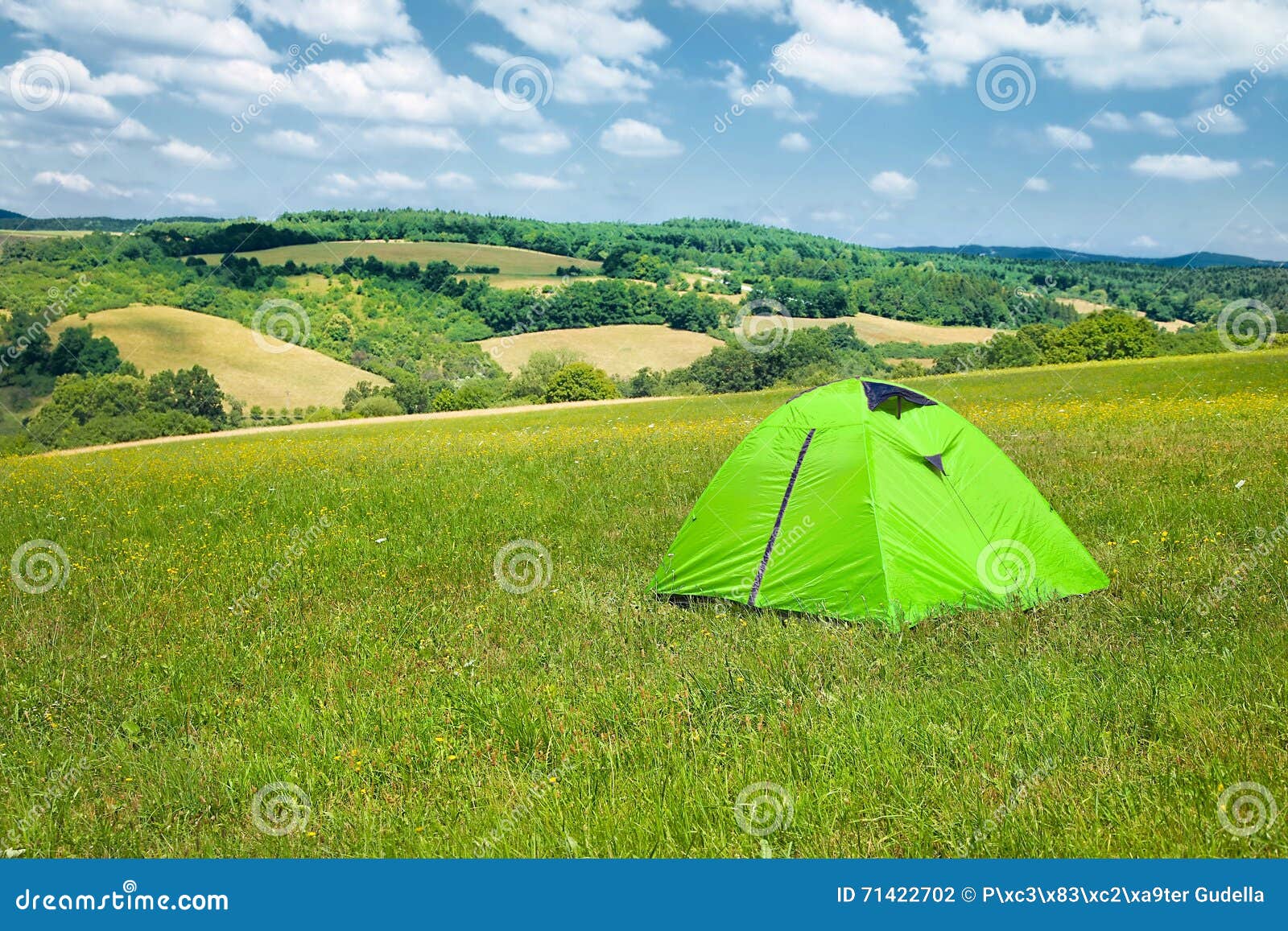 Tents on grass stock photo. Image of green, equipment - 71422702