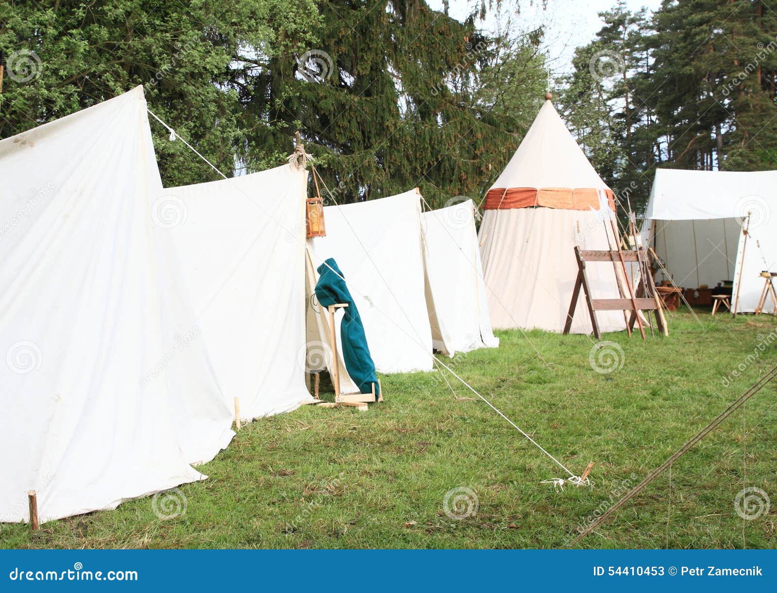 Tents in historical camp stock image. Image of historical - 54410453