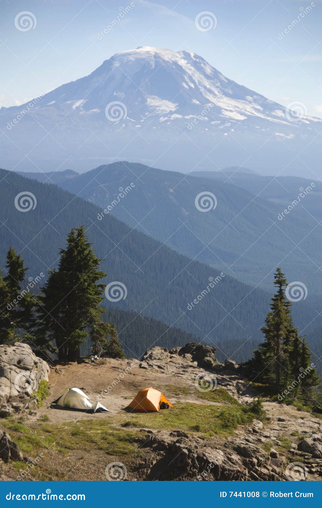 Tents Near Mount Adams, Washington State Stock Photo - Image of america ...