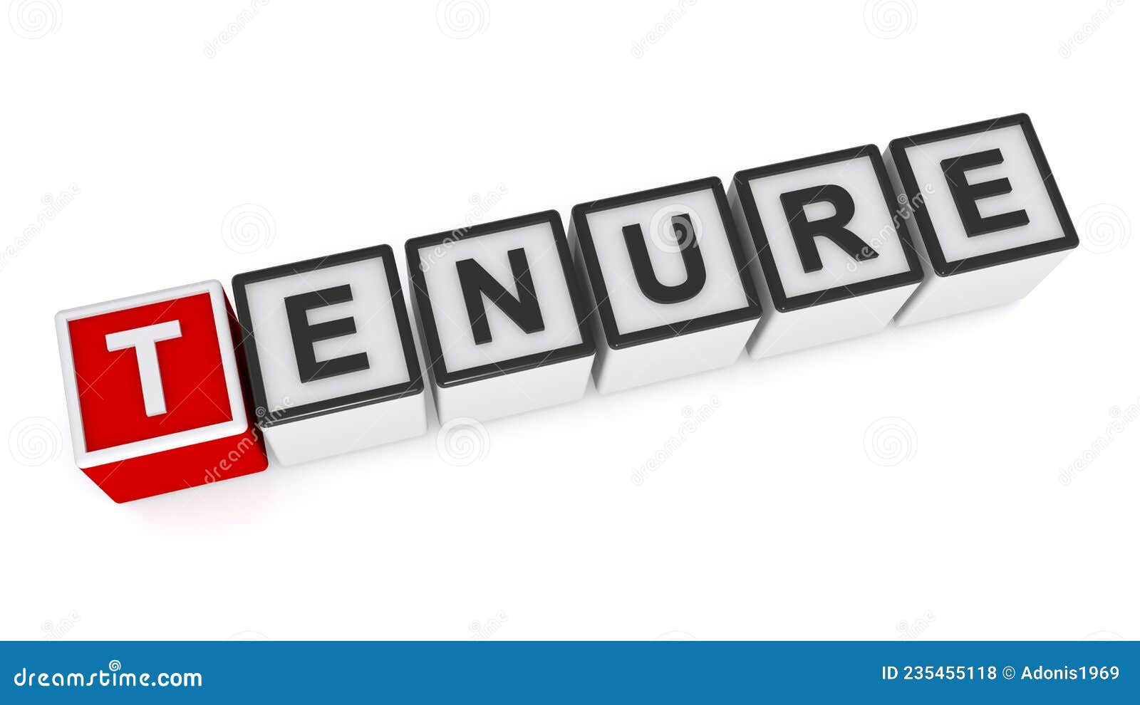 Tenure word block on white stock illustration. Illustration of ...