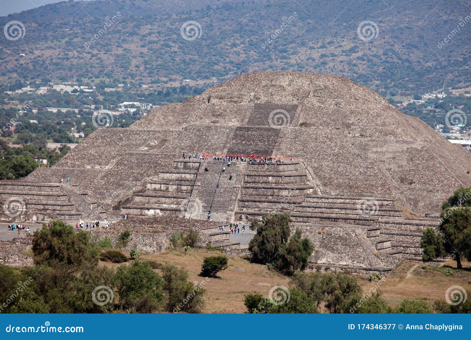 2019-11-25 Teotihuacan, Mexico. View of the Pyramid of the Moon, Full ...