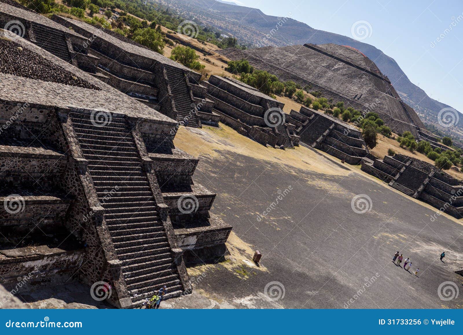 Teotihuacan-Pyramiden Mexiko Stockfoto - Bild von archäologie ...