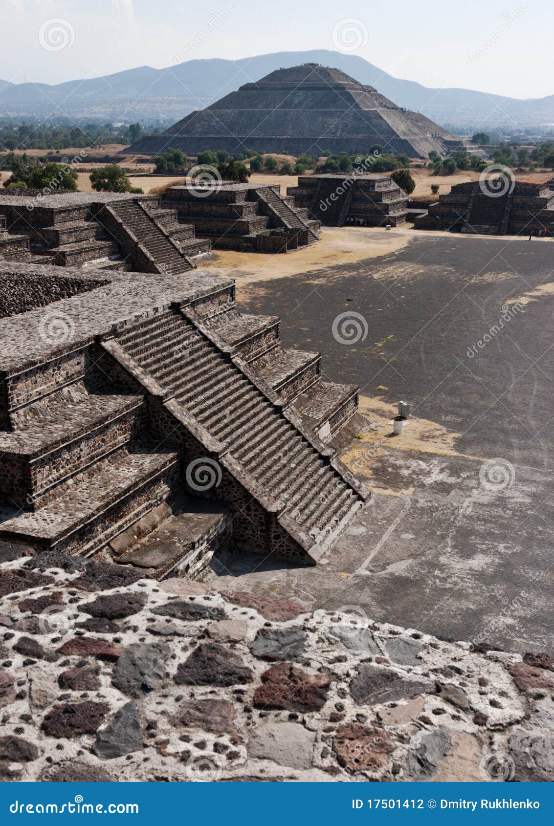 Teotihuacan Pyramids stock photo. Image of columbian - 17501412