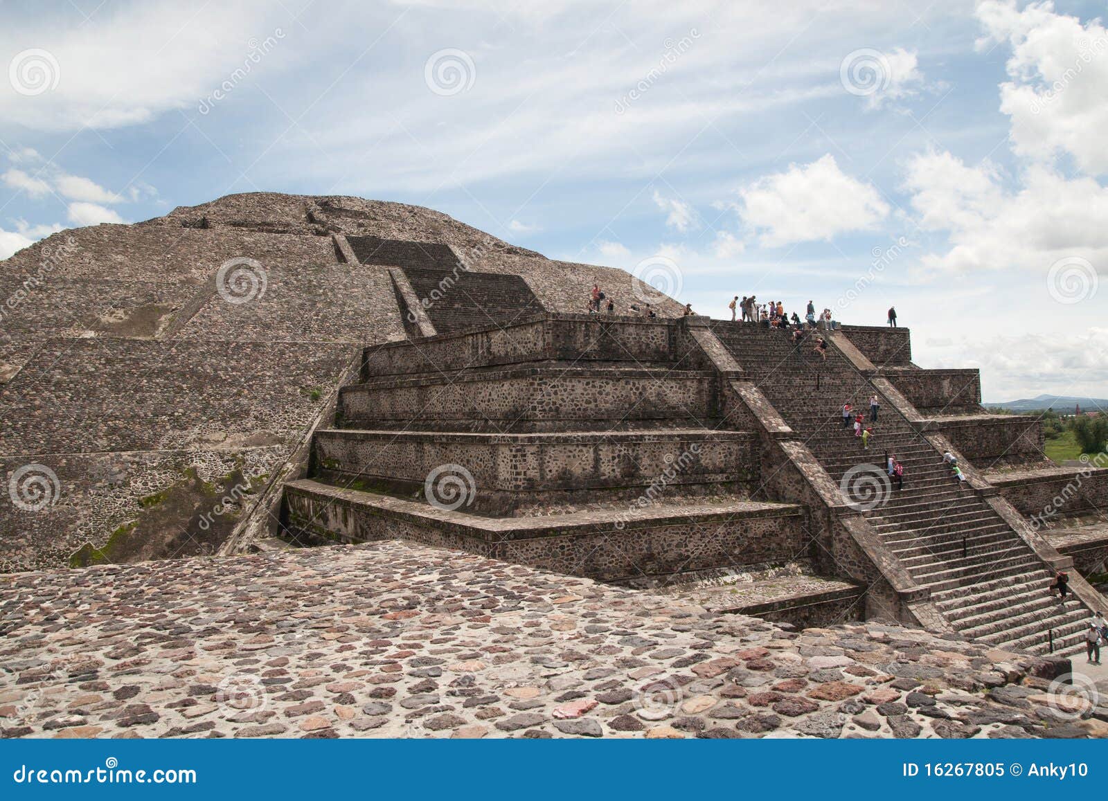 Teotihuacan Sun Pyramid, Mexico Stock Image - Image of city, culture ...